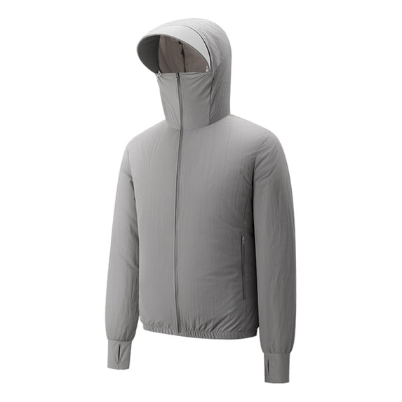 Big & Tall Men's USB Cooling Fan UPF 50+ Hoodie Sun Protection Built-in ...