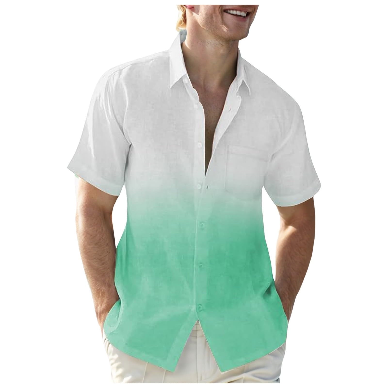 Big & Tall Mens Hawaiian Shirt Lightweight Button Down Short Sleeve ...