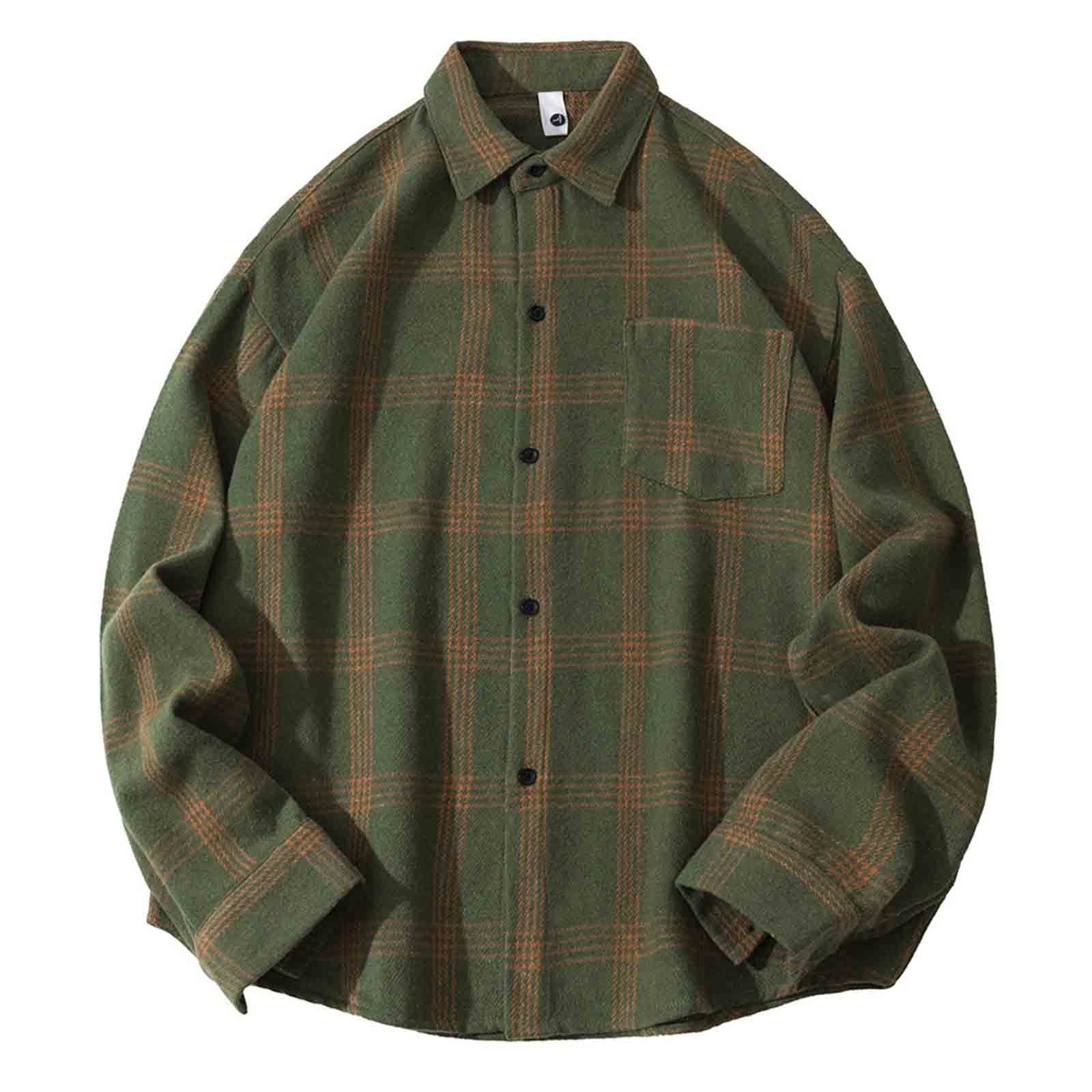 Big & Tall Mens Shirts with Pockets and Collar Tshirts Long Sleeve Plus ...