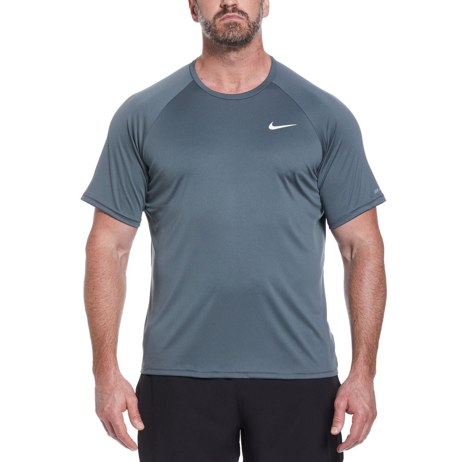Big & Tall Nike Dri-FIT UPF 40+ Hydroguard Swim Tee Color: Iron Gray ...