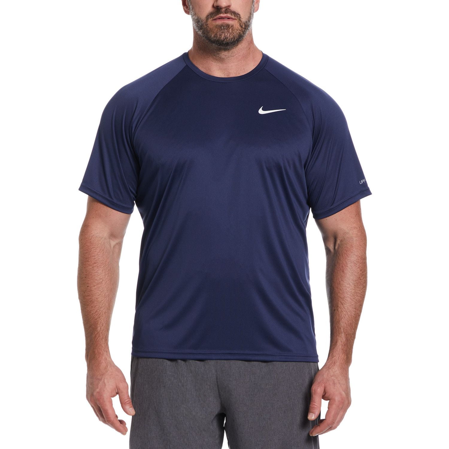 Big & Tall Nike Dri-FIT UPF 40+ Hydroguard Swim Tee Color: Midnight ...