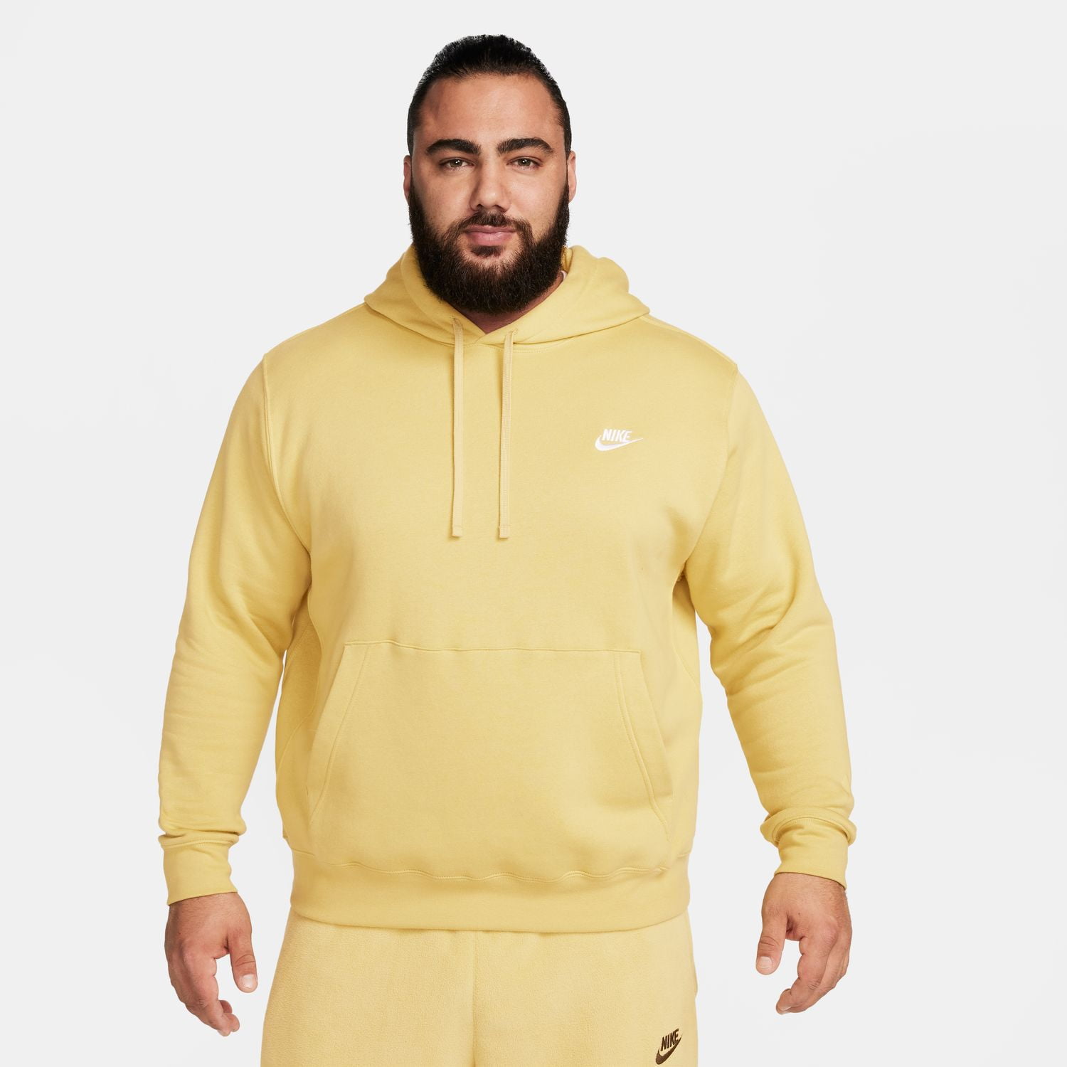 Big & Tall Nike Sportswear Club Fleece Pullover Hoodie Color: Buff Gold ...