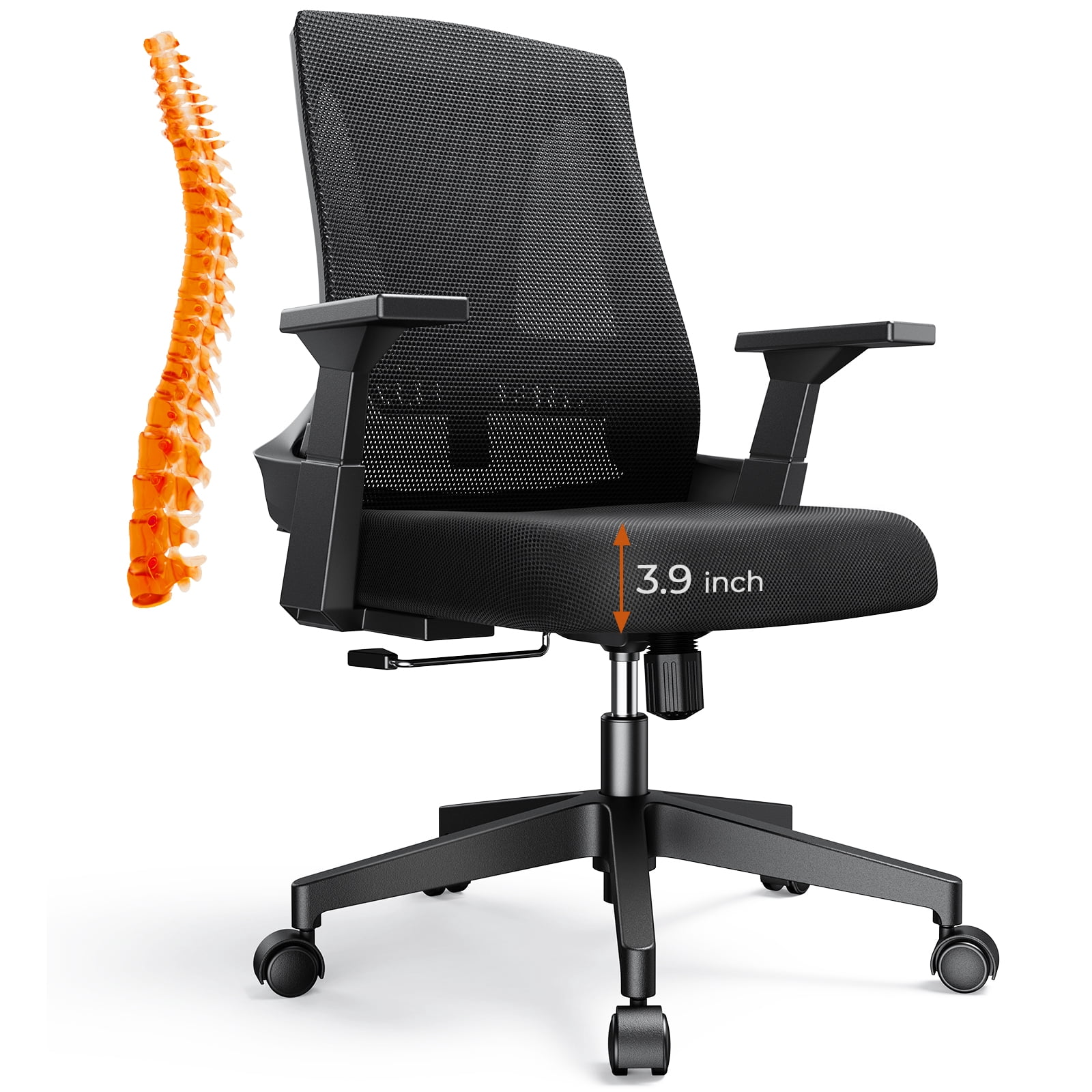 Big and Tall Office Chair 400lbs - Ergonomic Office Chair Breathable ...
