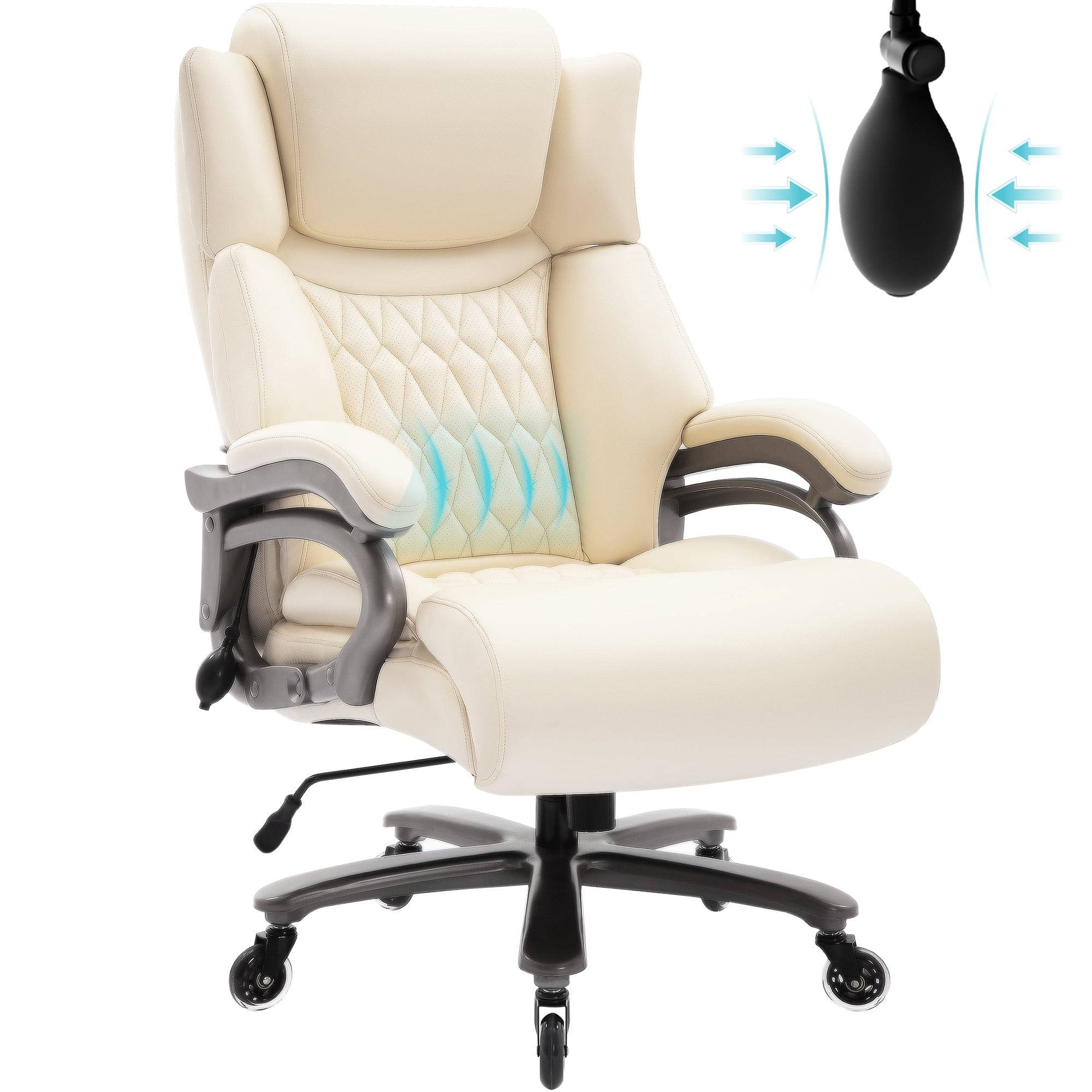 Big and Tall Office Chair 400lbs, Ergonomic High Back Computer Desk ...