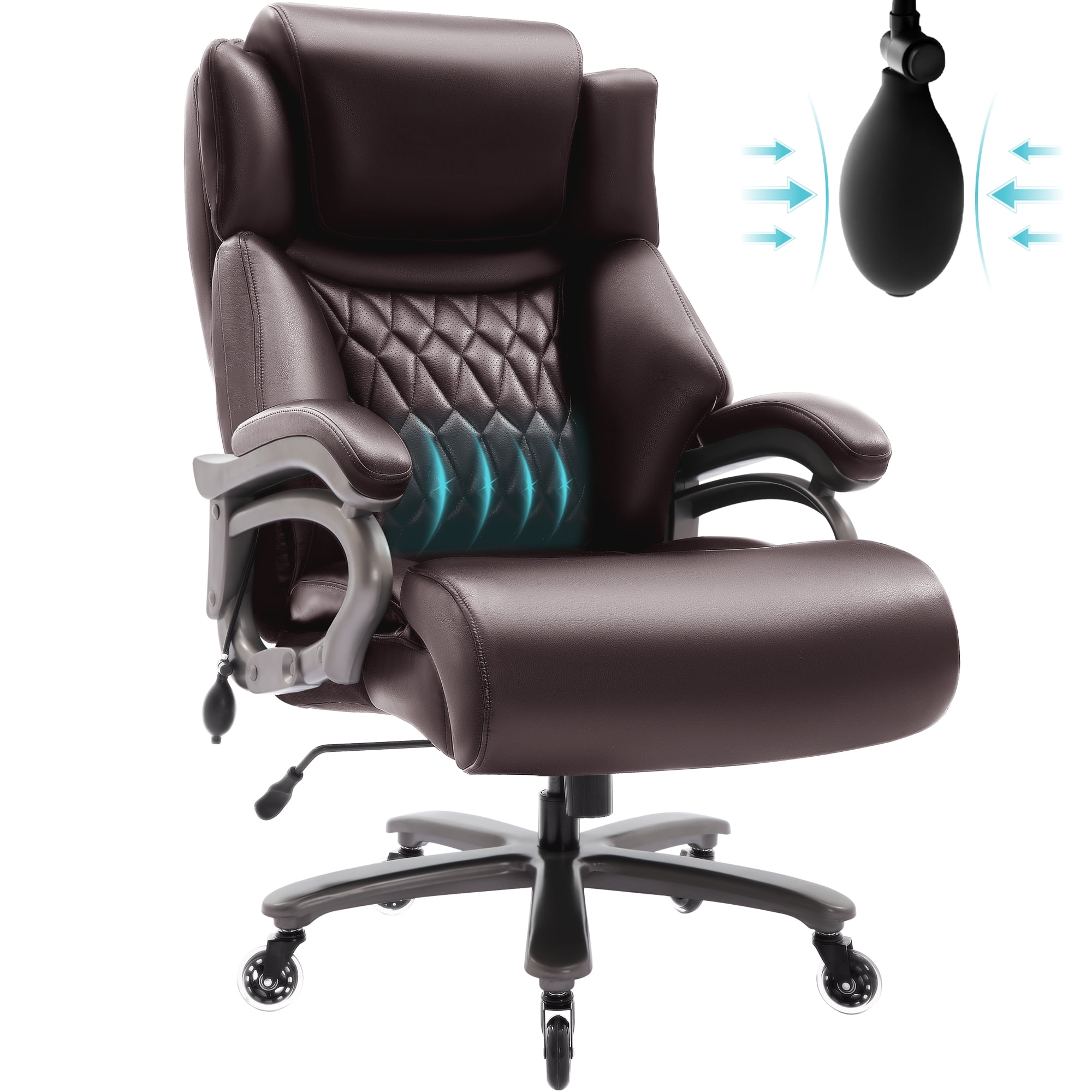 Big and Tall Office Chair 400lbs, Ergonomic High Back Computer Desk ...