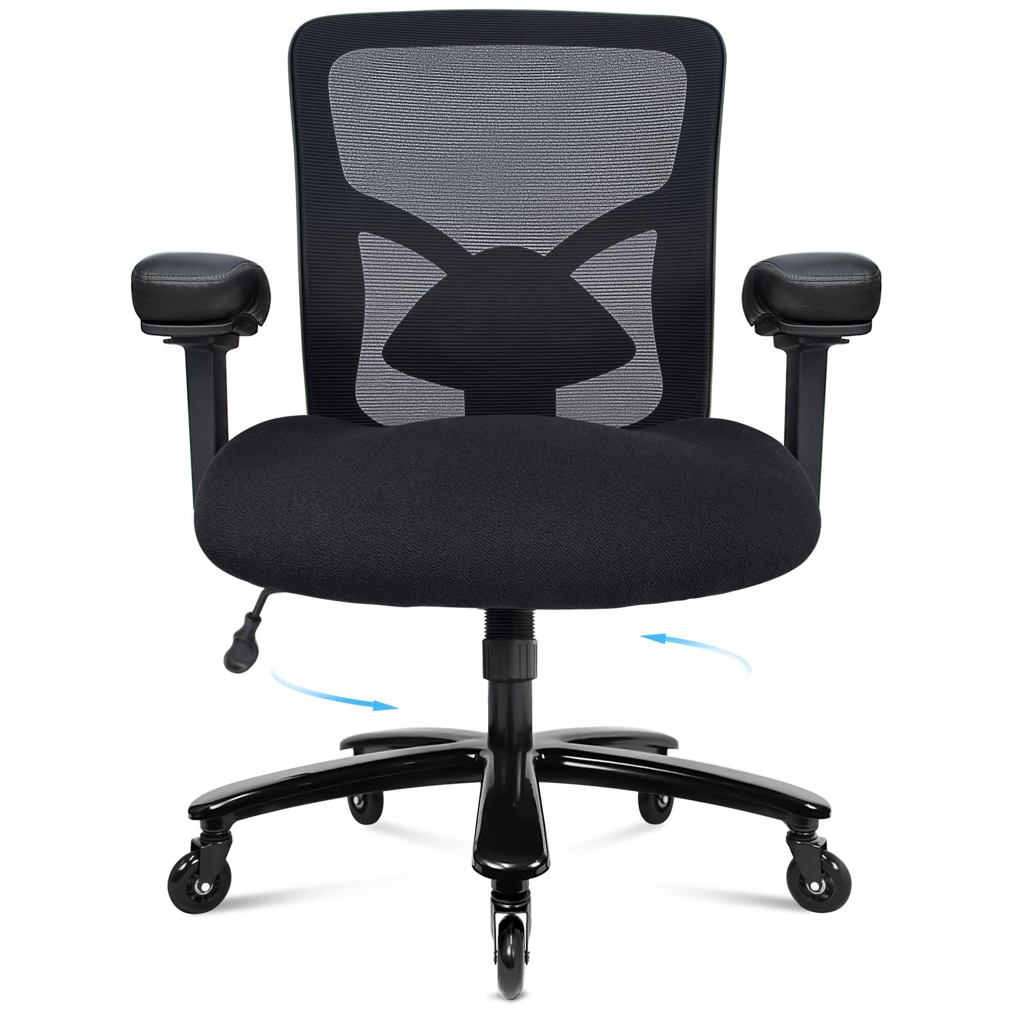 Big and Tall Office Chair 400lbs, Heavy Duty Ergonomic Mesh Chair ...