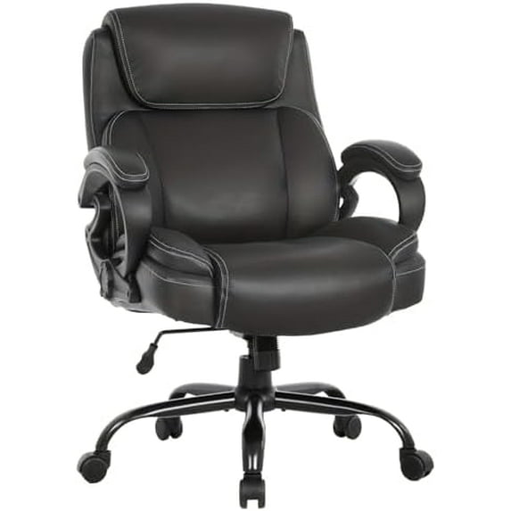 Big and Tall Office Chair 400lbs-Heavy Duty Executive Desk Chair with ...
