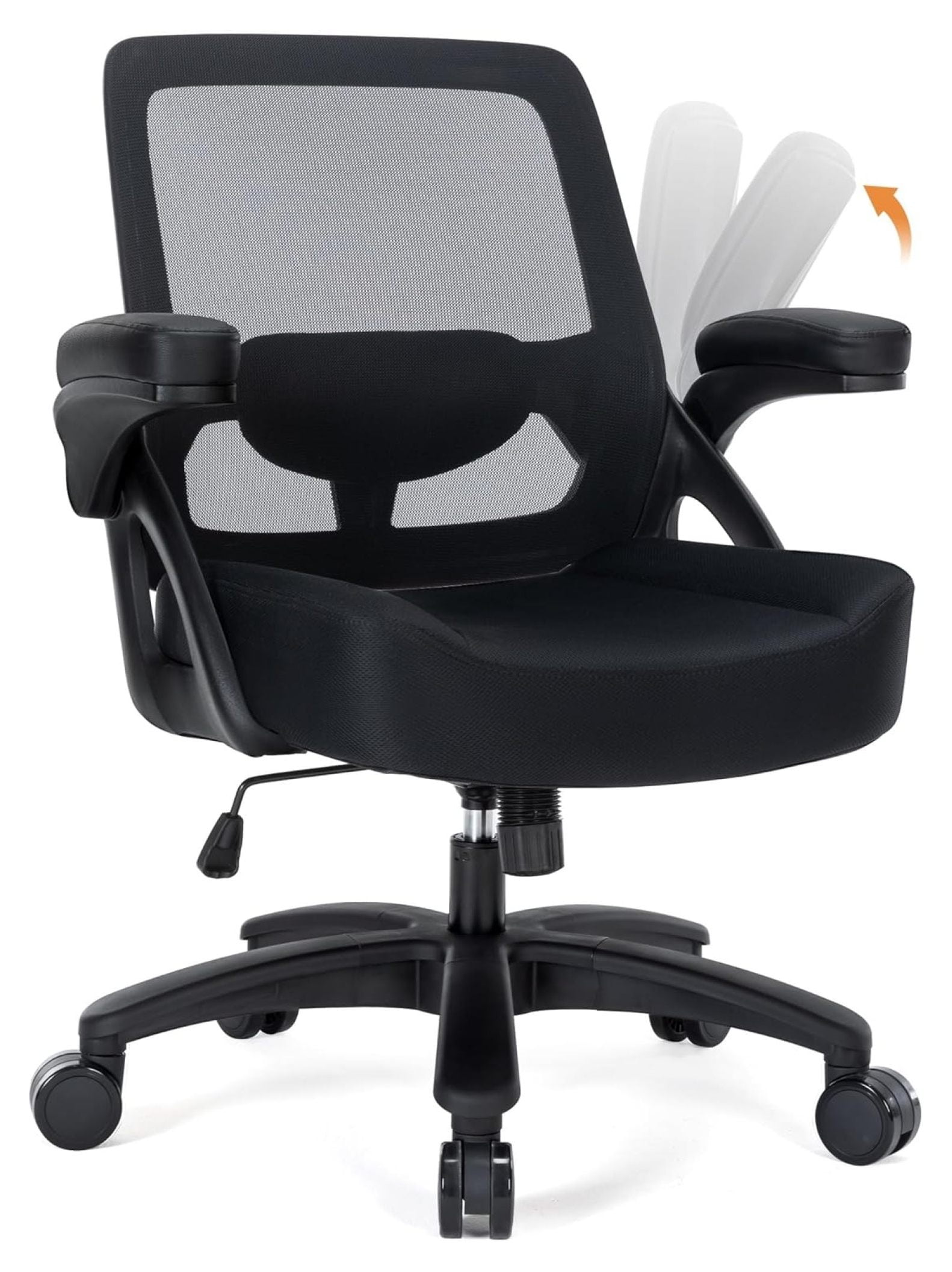 Big and Tall Office Chair 400lbs with -up Arms, Mesh Ergonomic Heavy ...