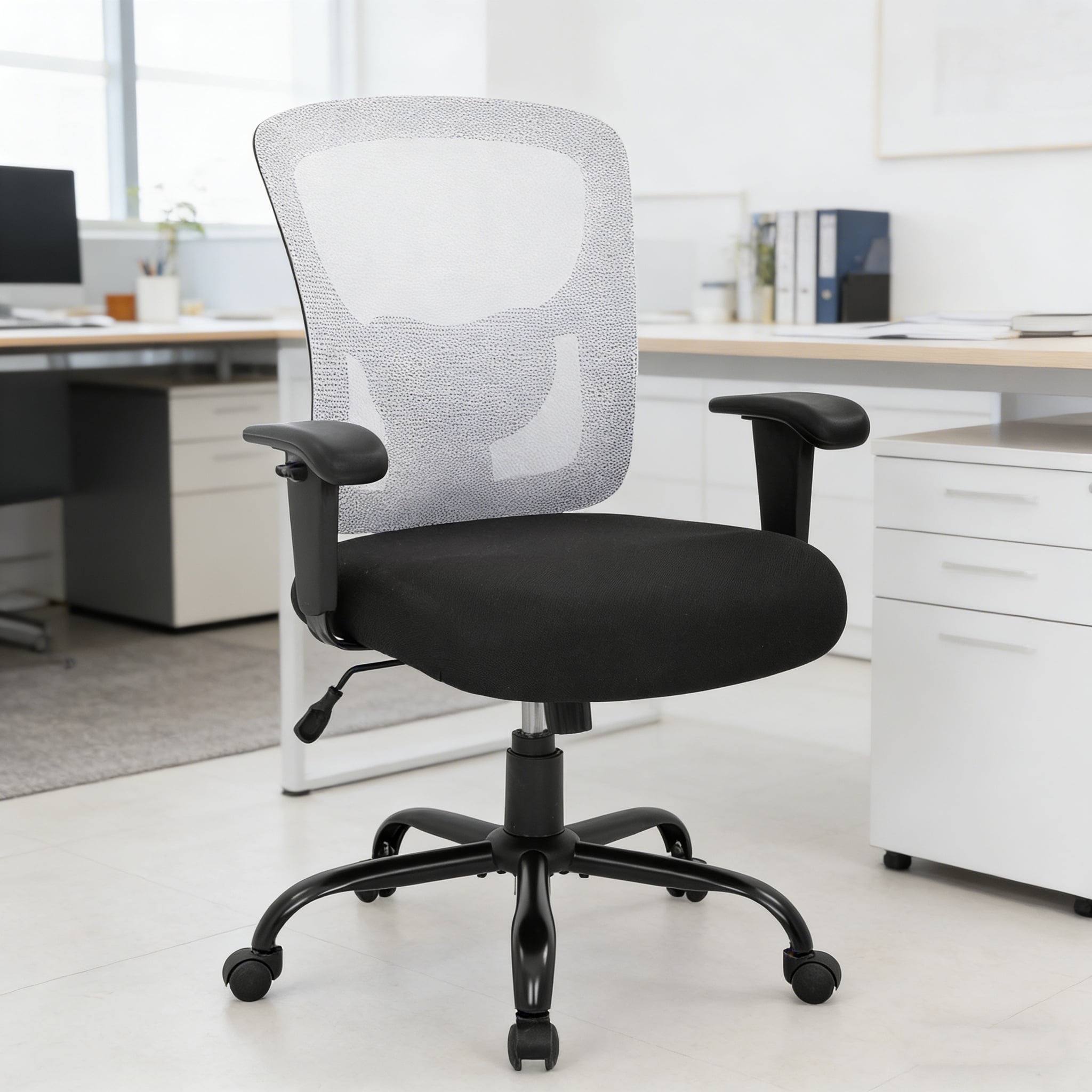 Big and Tall Office Chair 500lbs, Ergonomic Computer Chair Height ...