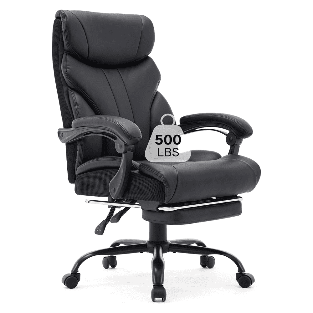 Big and Tall Office Chair 500lbs,Ergonomic Executive Office Chair with ...