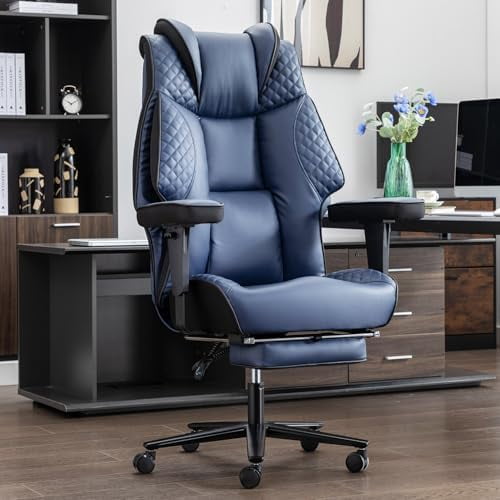 Big and Tall Office Chair 500lbs, Heavy Duty Executive Office Chair ...
