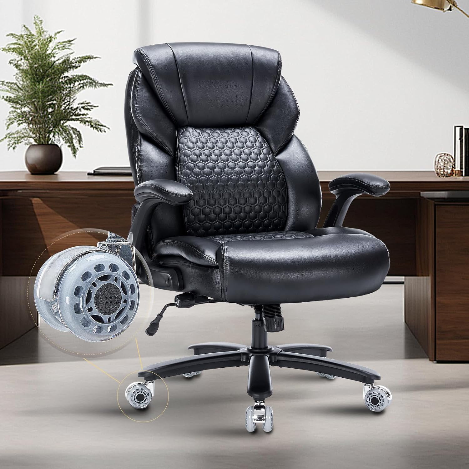 Big and Tall Office Chair 500lbs Heavy Duty Office Chair Ergonomic ...