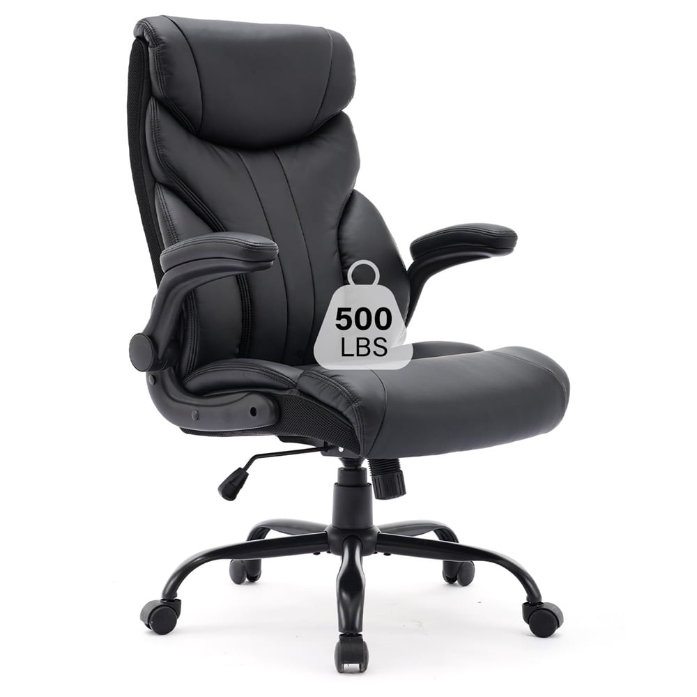 Big and Tall Office Chair 500lbs, Wide Seat Home Office Chair ...
