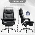 Big and Tall Office Chair with Foot Rest Ergonomic High Back Executive ...