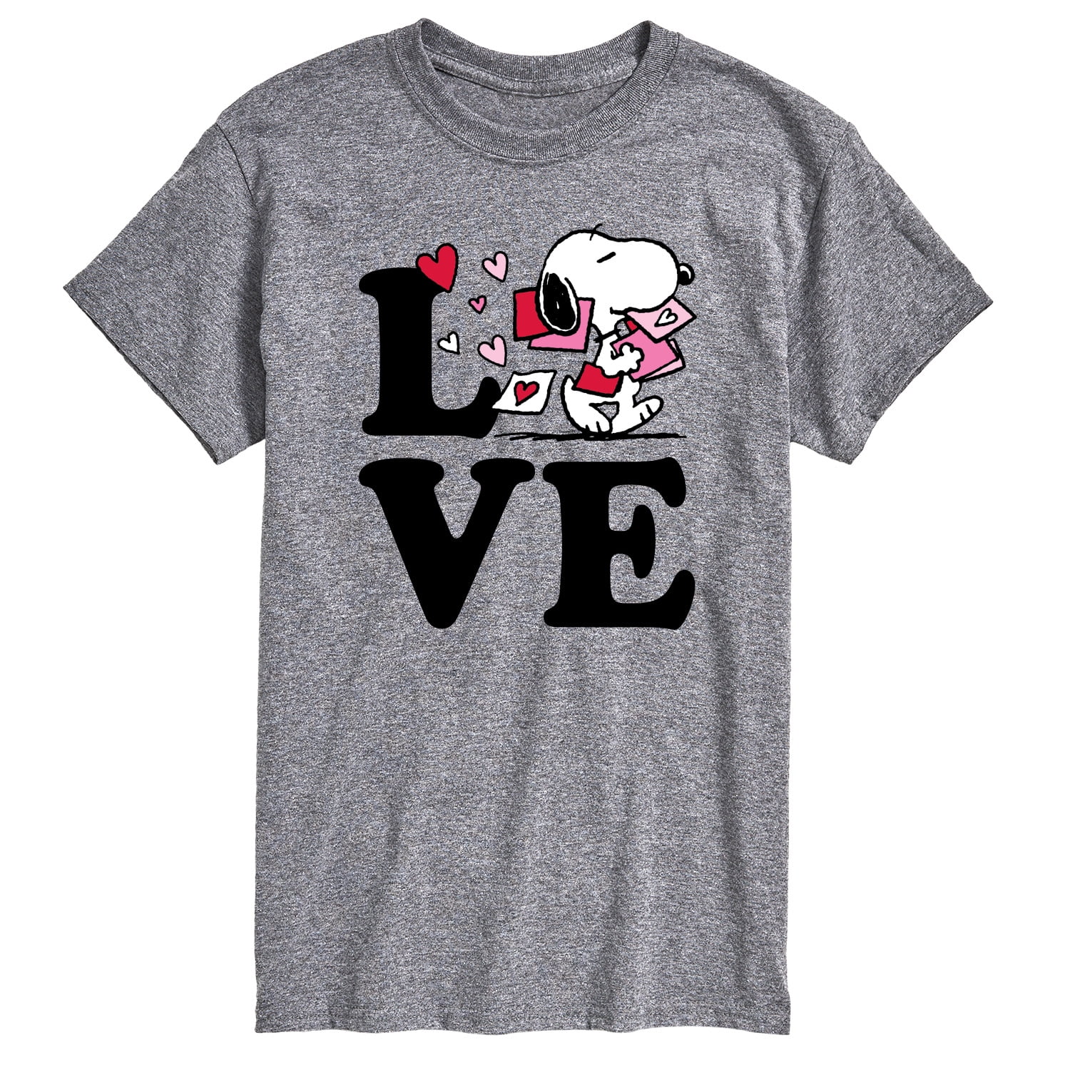 Peanuts - Love Snoopy - Men's Short Sleeve Graphic T-Shirt - Walmart.com