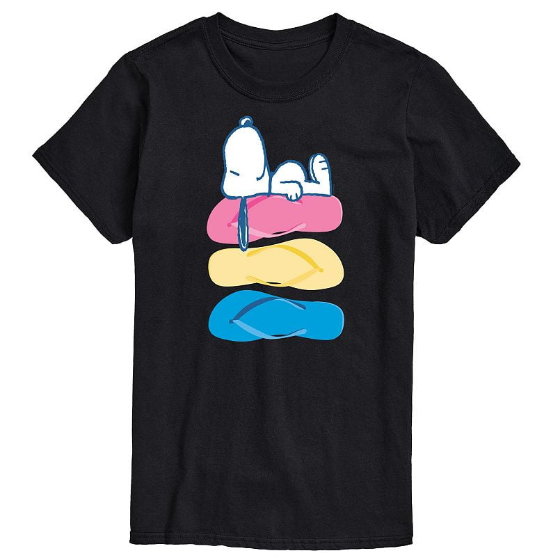 Big & Tall Peanuts Snoopy Laying On Flip Flops Graphic Tee - Walmart.com