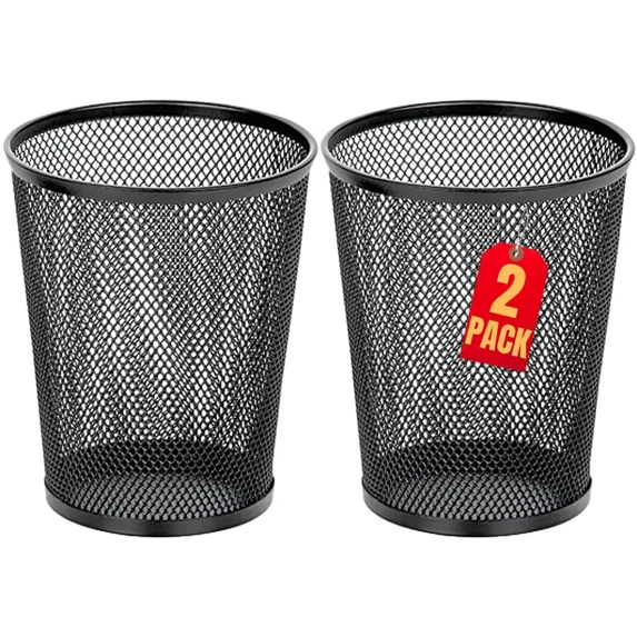 Big Tall Pencil Cup, Black Wire Mesh ''2 Pack'' (Black Jumbo) - Walmart.com
