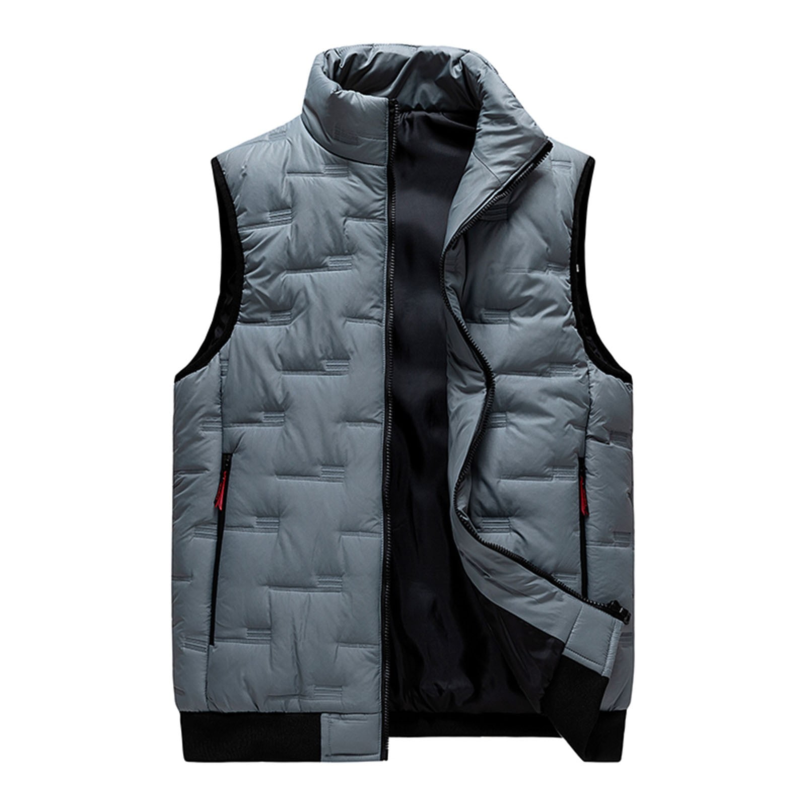 Big and Tall Puffer Vest for Men M-8XL Plus Size Sleeveless Stand ...