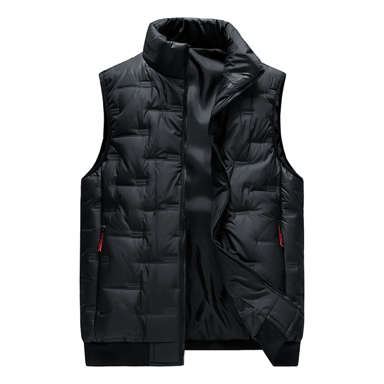 Big and Tall Puffer Vest for Men M-8XL Plus Size Sleeveless Stand ...