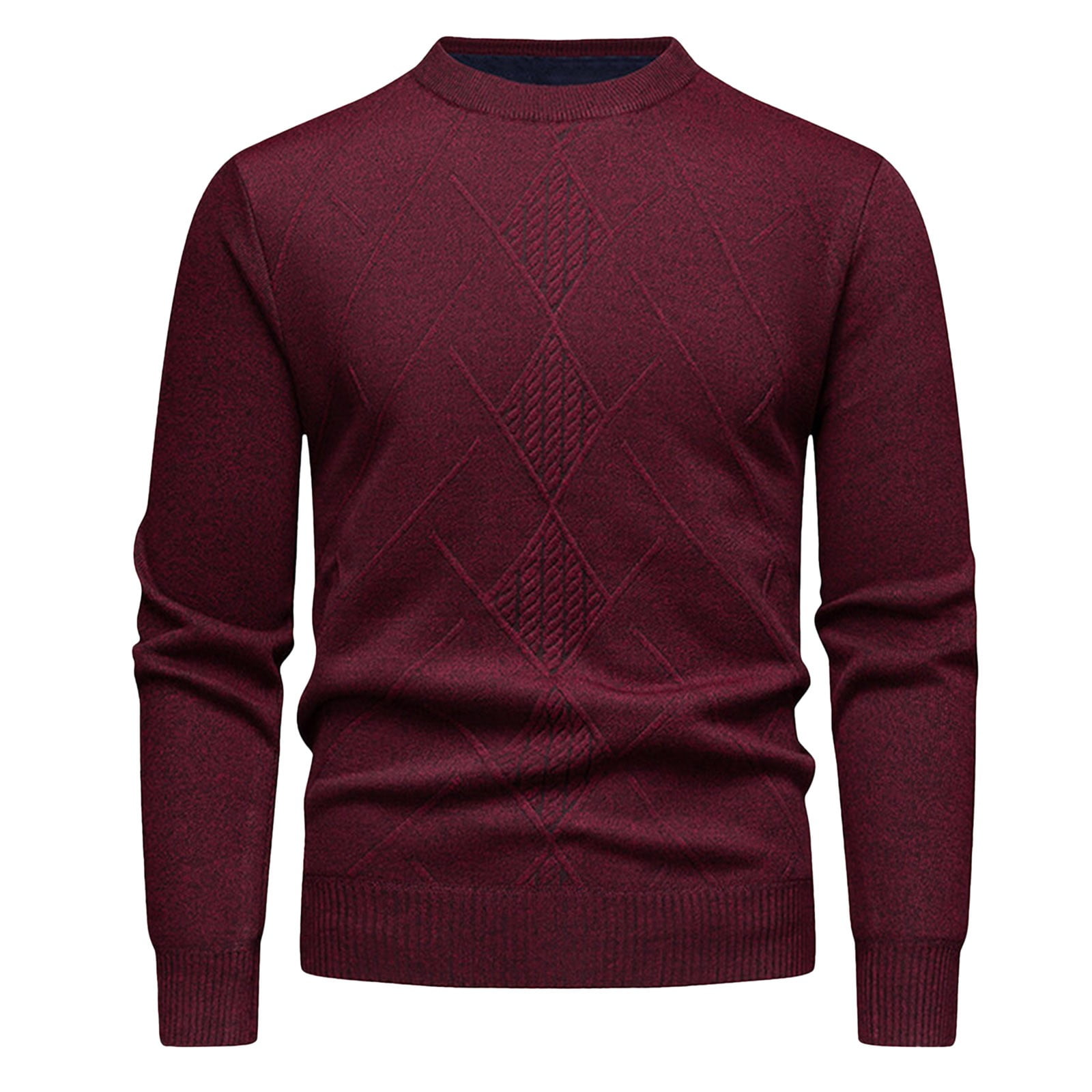 Big and Tall Shirts for Men Autumn And Winter Lozenge Long Sleeved ...