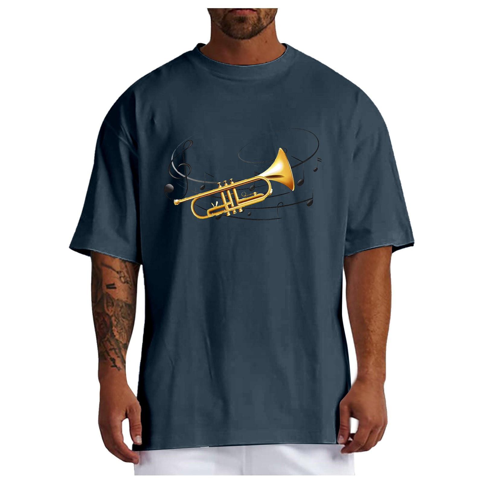 Big and Tall Shirts for Men Casual T Shirts For Everyday Wear Round ...