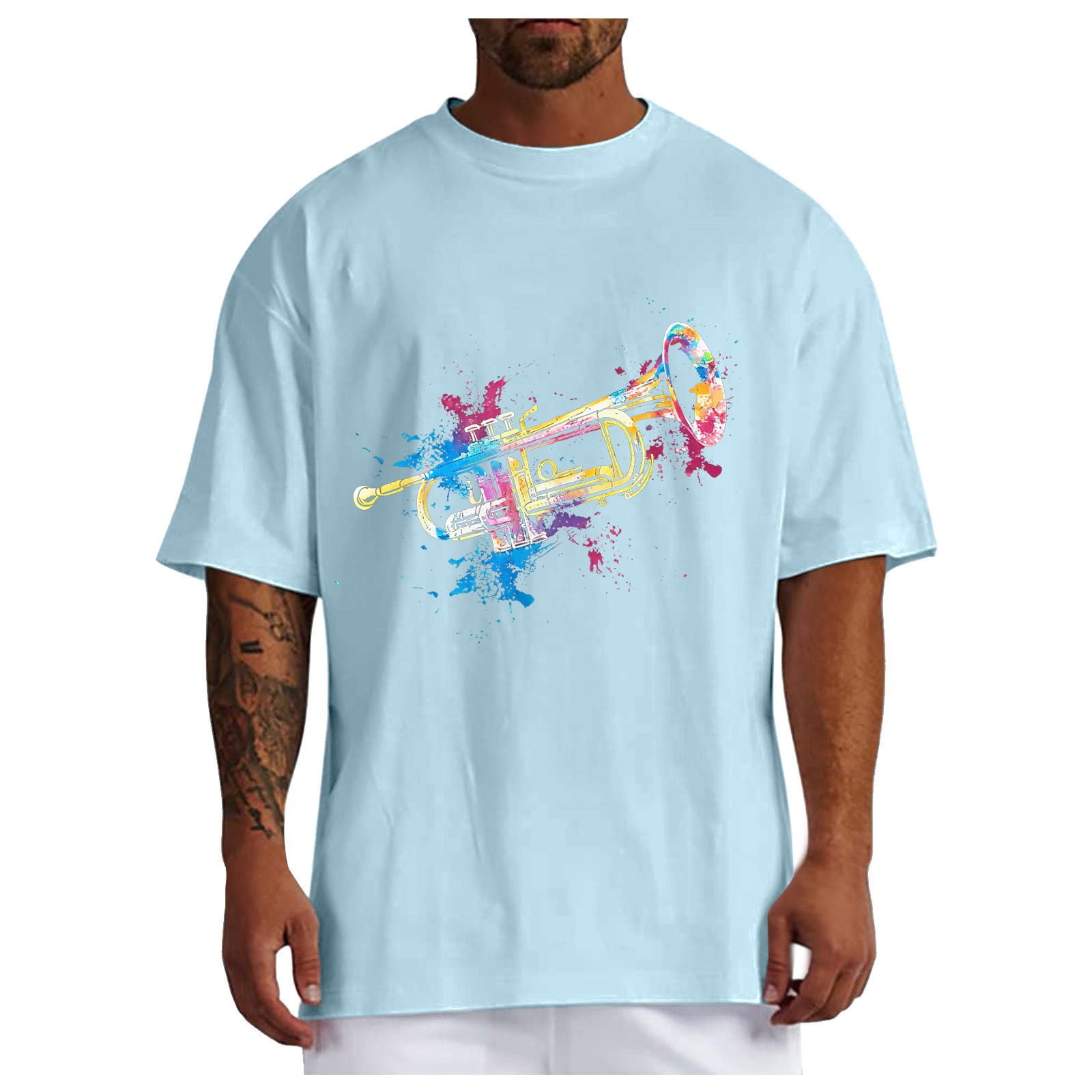 Big and Tall Shirts for Men Casual T Shirts With Unique Instrument ...