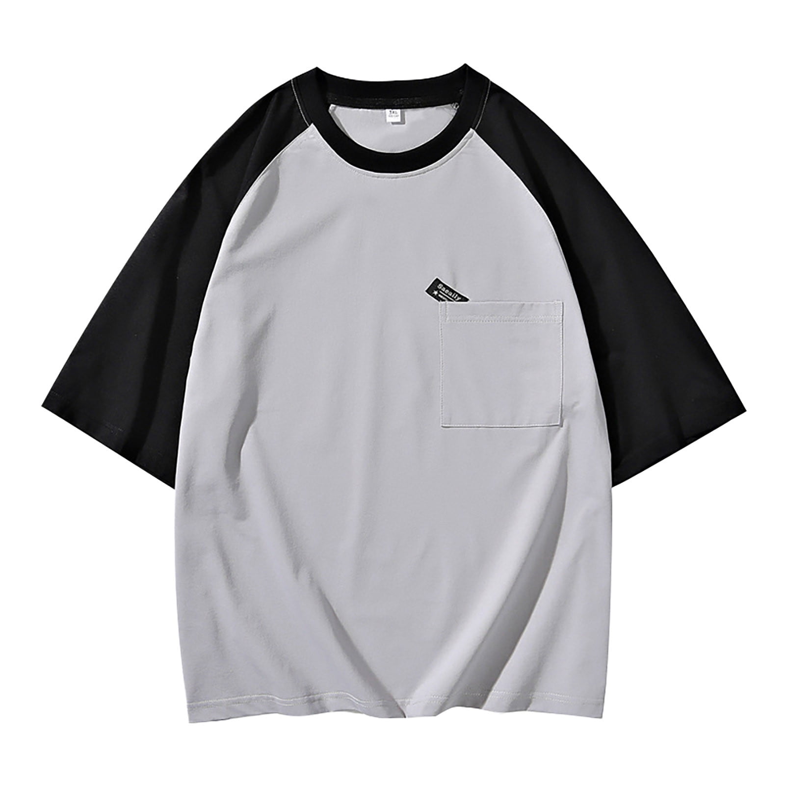 Big and Tall Shirts for Men Color Blocked Fashionable Wide Short ...
