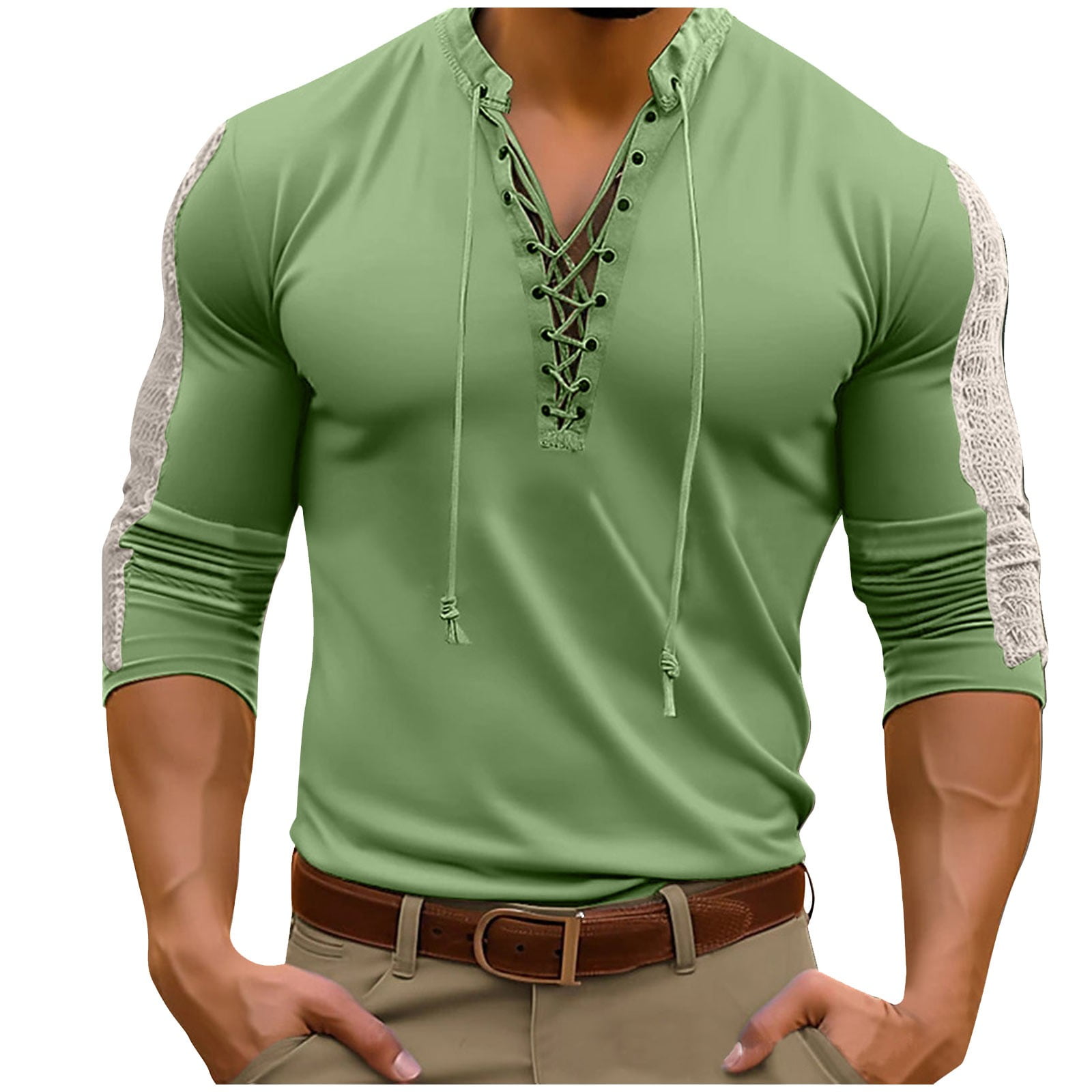 Big and Tall Shirts for Men Fashion Leisure Button Pullover Long ...