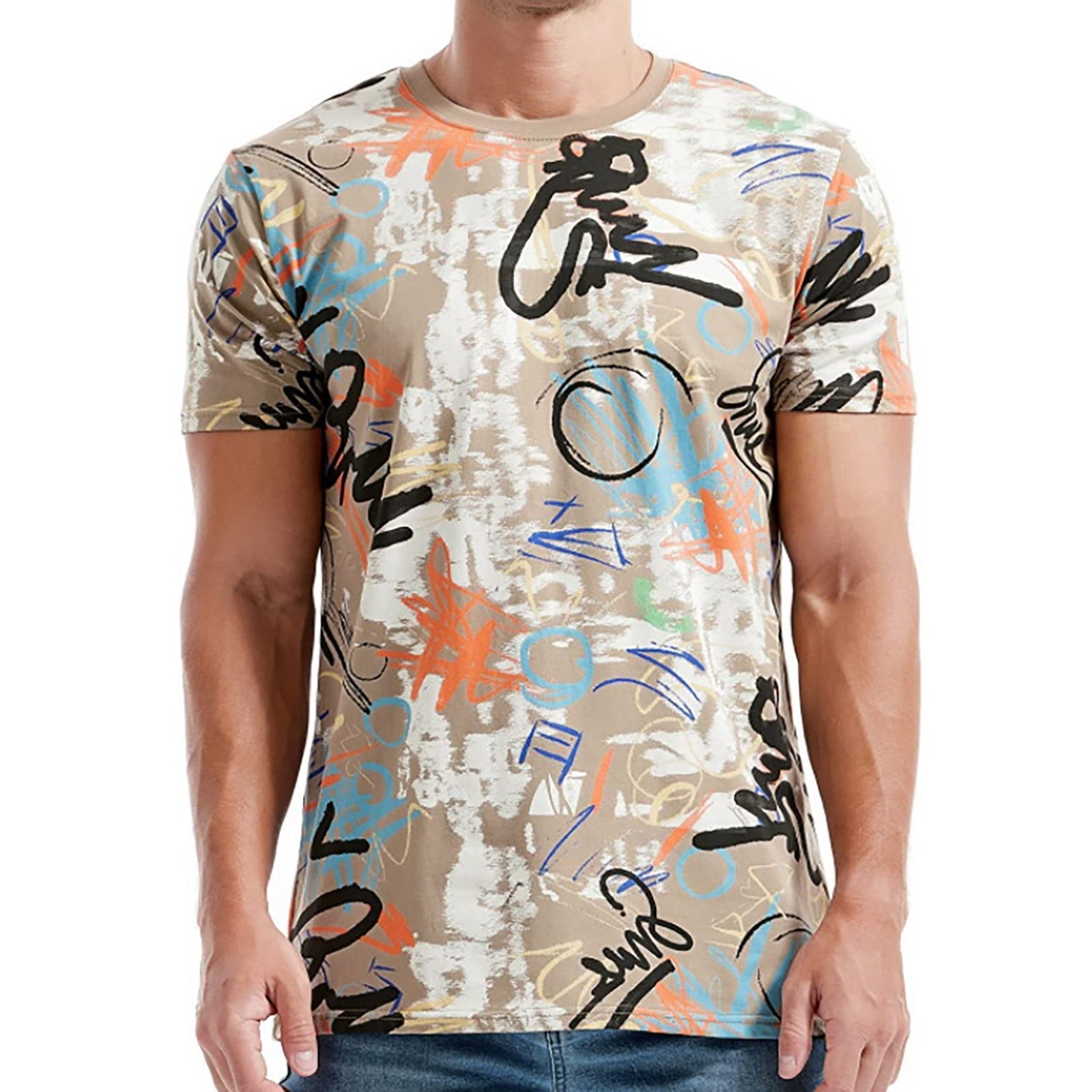 Big and Tall Shirts for Men Hipster Hop Short Sleeve Print T Shirt Non ...