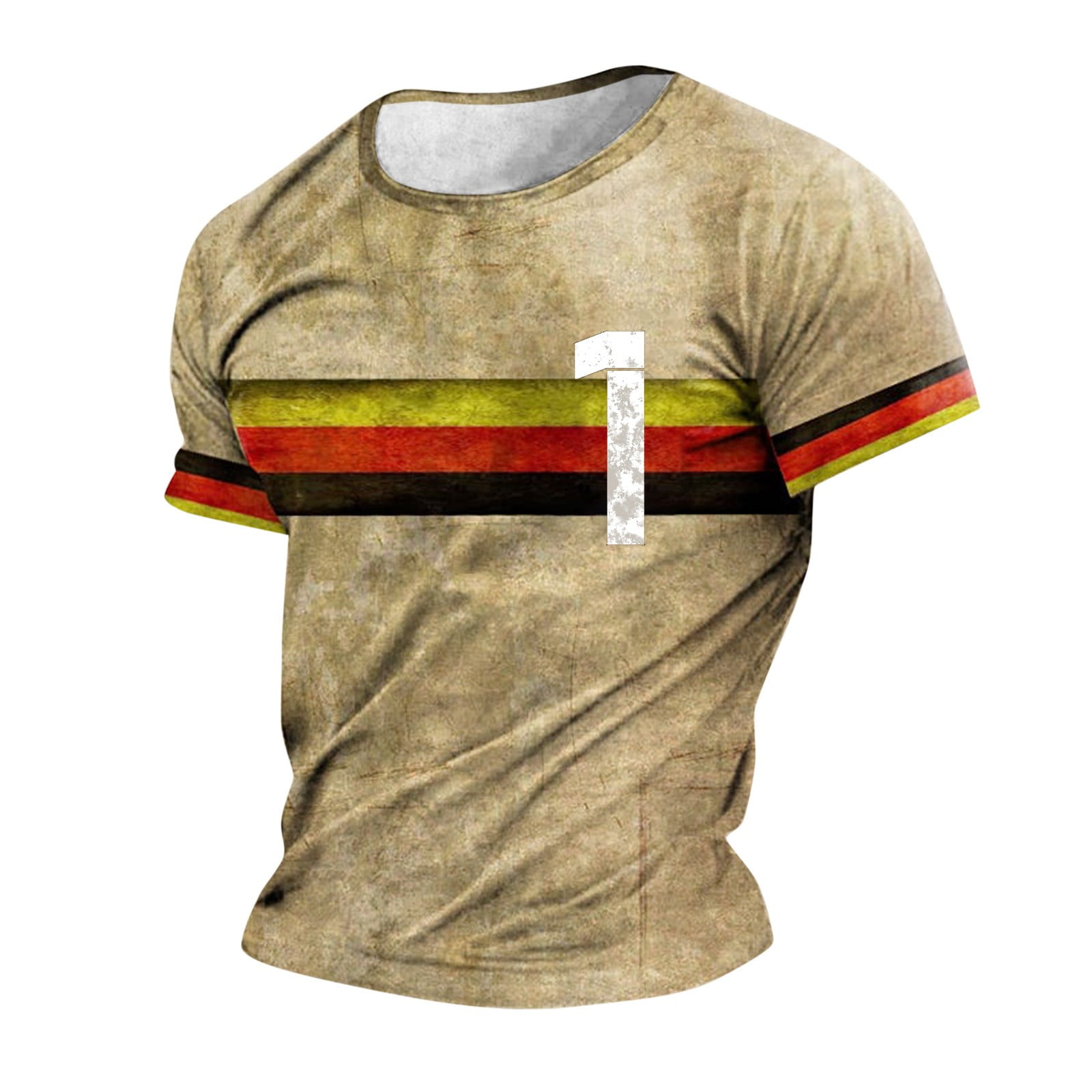 Big and Tall Shirts for Men Male T Shirt Print Germany Theme T Shirt Casual Crewneck Short ...