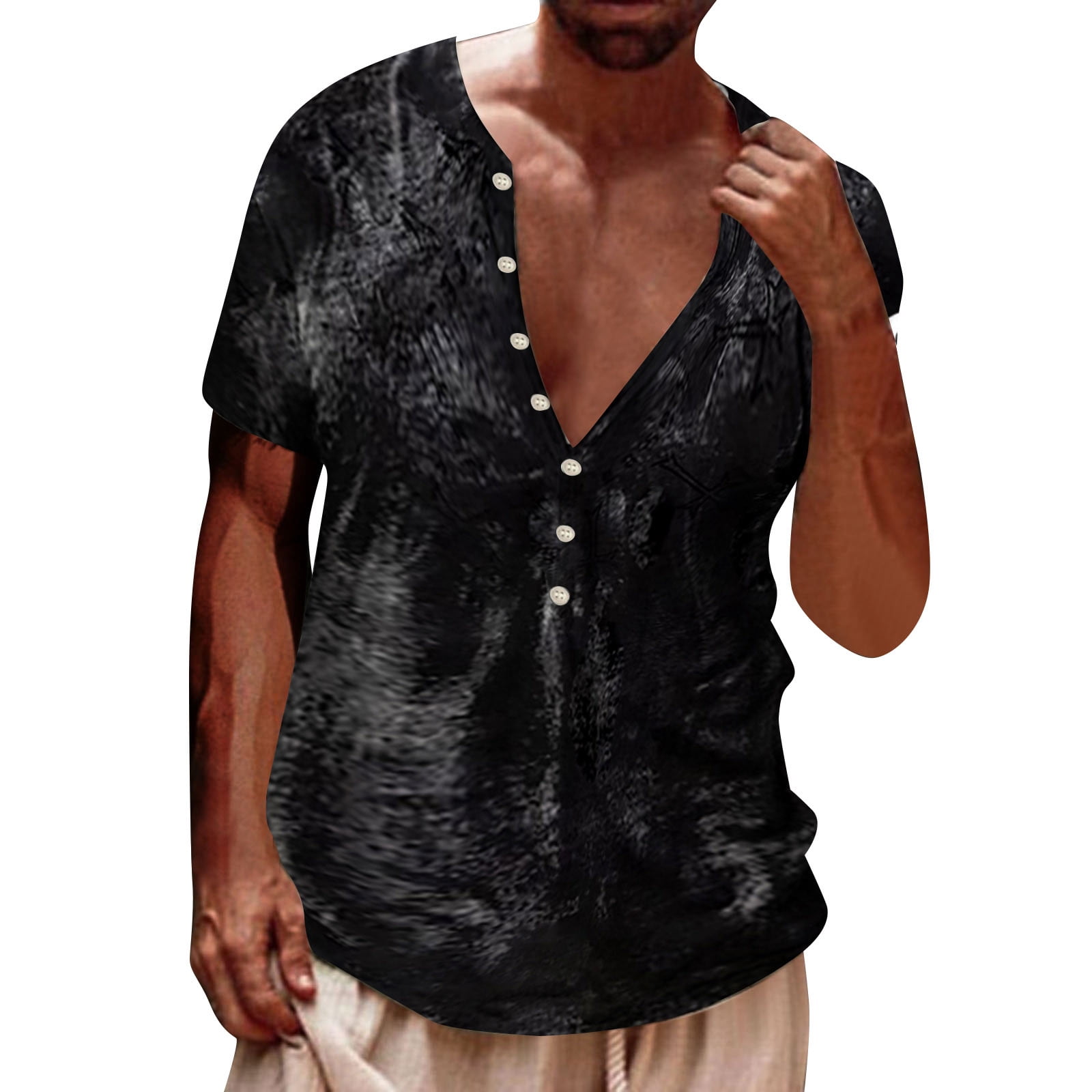Big and Tall Shirts for Men Printing T Short Fashion Sleeve Mens ...