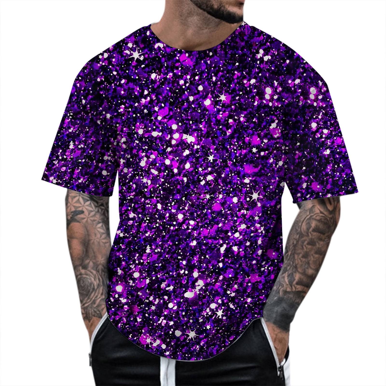 Big and Tall Shirts for Men Stage Performance T Shirt Men's 3D Printed ...