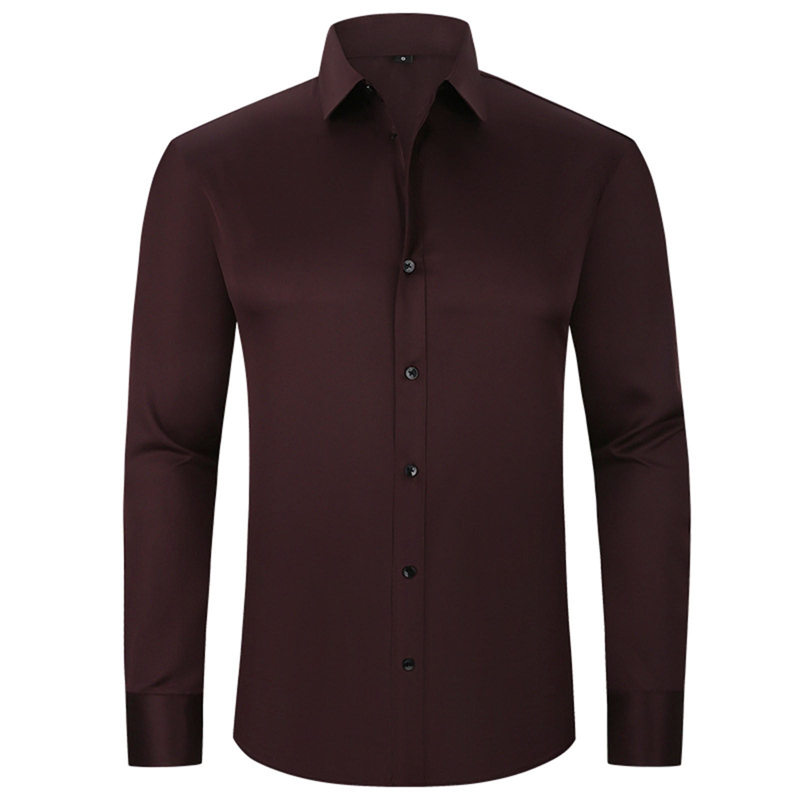 Big and Tall Shirts for Men Stretch Slim Fashion Business Casual Solid ...