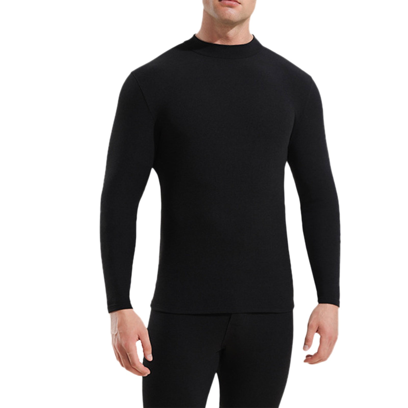 Big and Tall Shirts for Men Wear Thin Double Woolen Thermal Underwear Under The Base Of Mid Neck ...