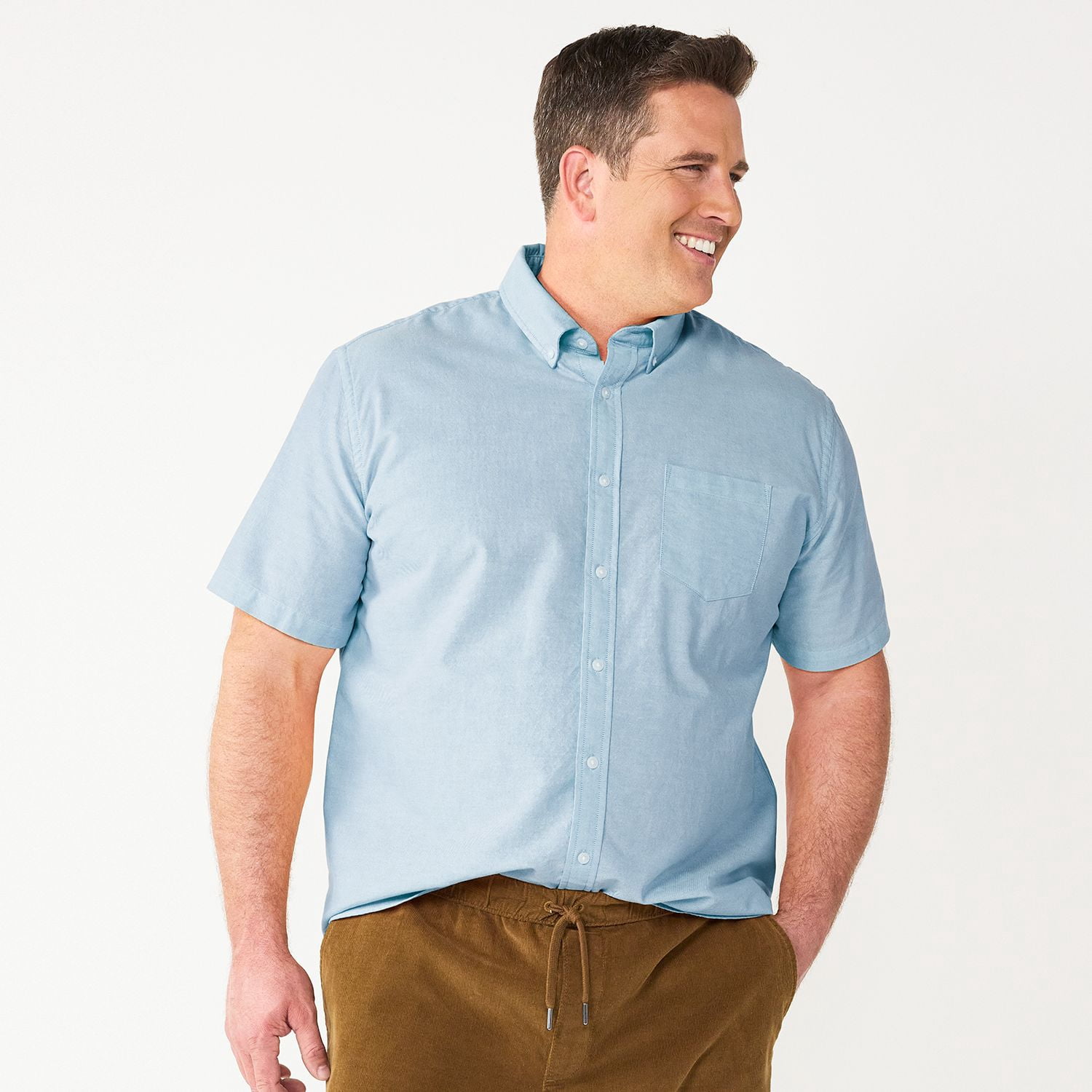 Big & Tall Sonoma Goods For Life® Short Sleeve Perfect Length Shirt ...