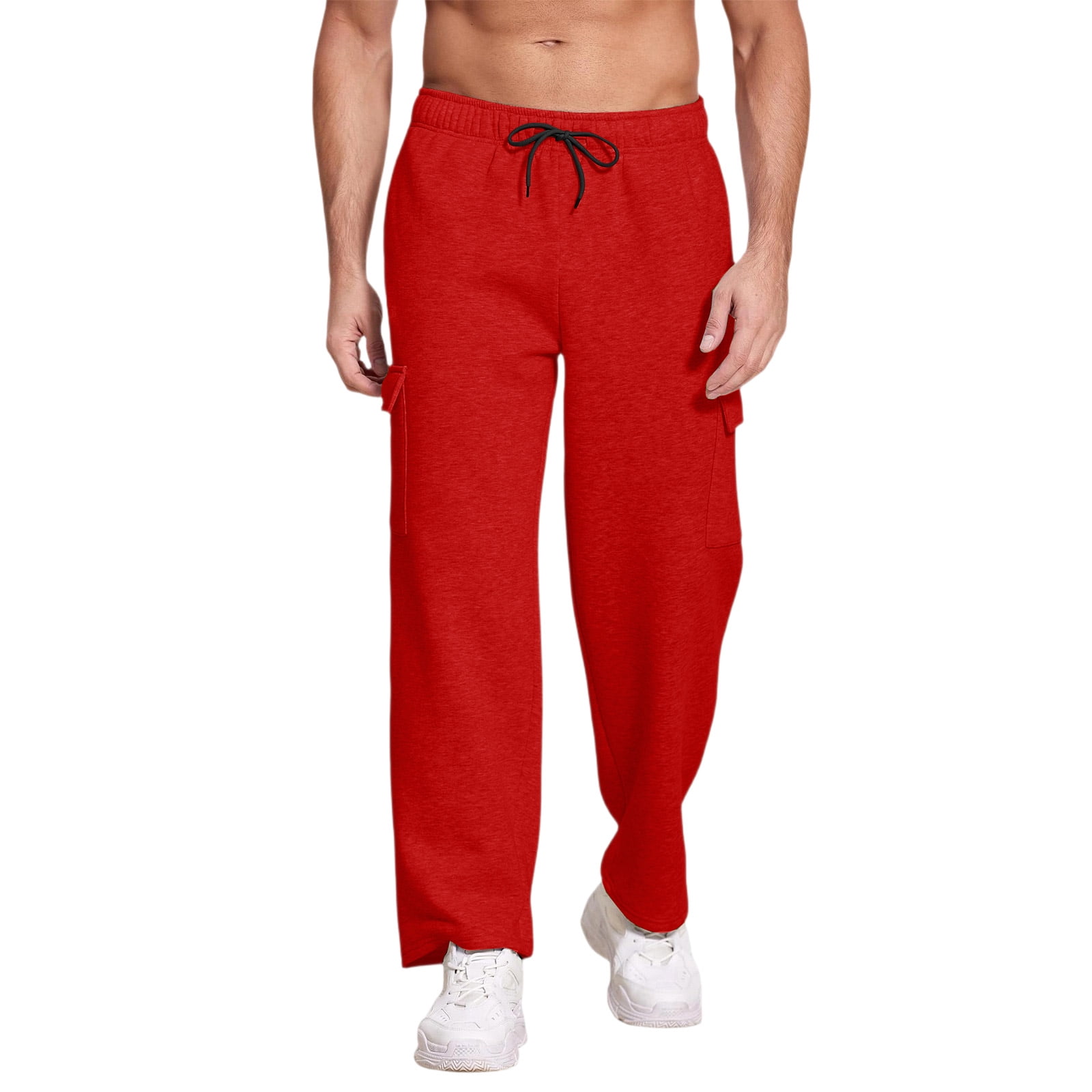 Big and Tall Sweatpants for Men - Men's Heavyweight Fleece Cargo ...