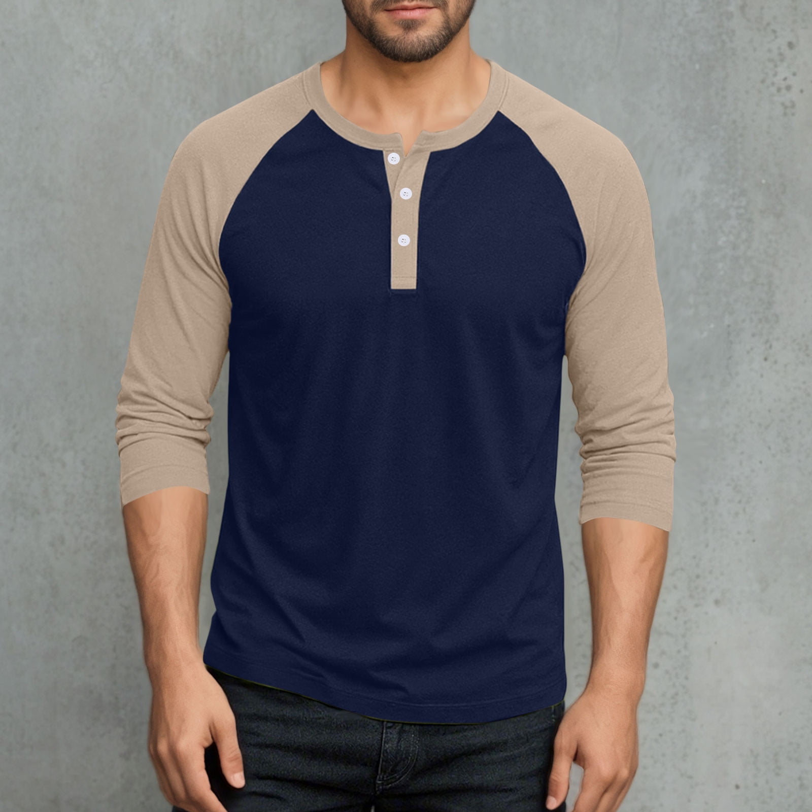 Big & Tall T Shirts for Men Plus Size M-5X 3/4 Sleeve Tshirts Shirt ...