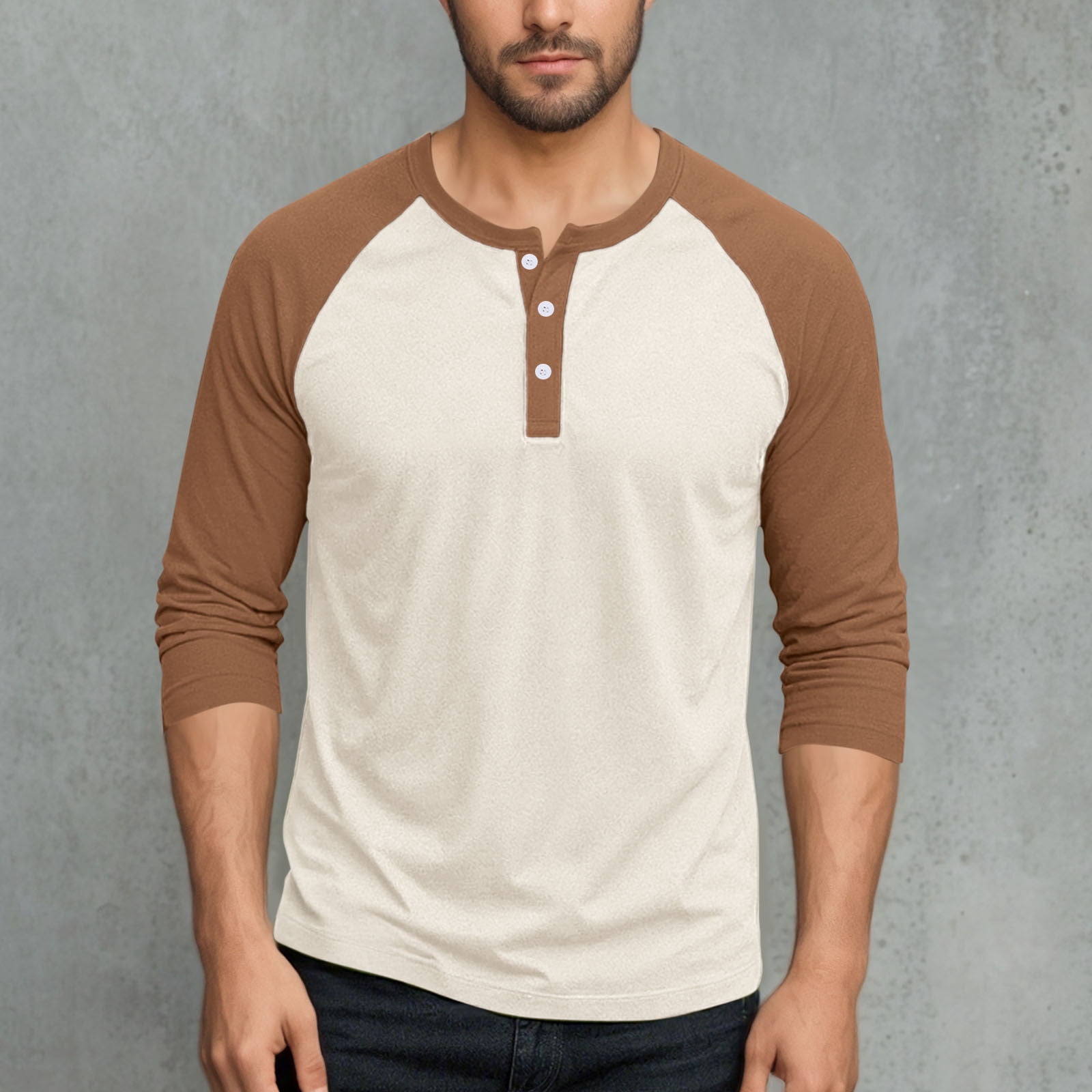 Big & Tall T Shirts for Men Plus Size M-5X 3/4 Sleeve Tshirts Shirt ...