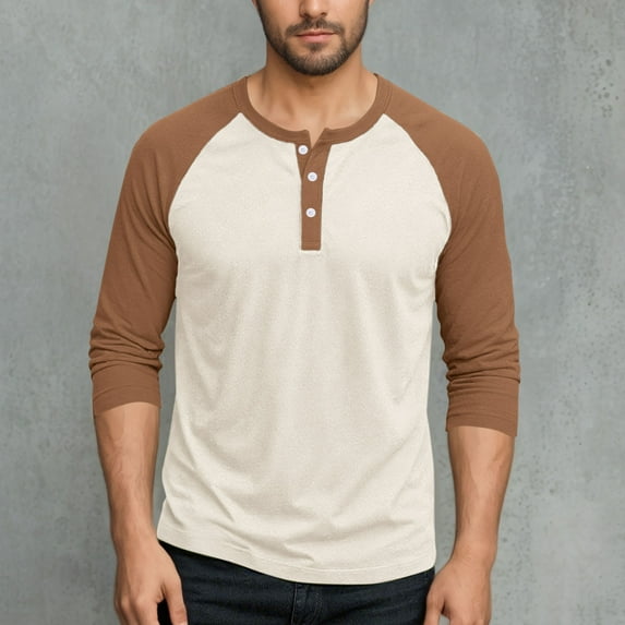 Big & Tall T Shirts for Men Plus Size M-5X 3/4 Sleeve Tshirts Shirt ...