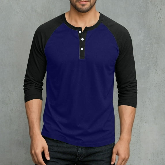 Big & Tall T Shirts for Men Plus Size M-5X 3/4 Sleeve Tshirts Shirt ...