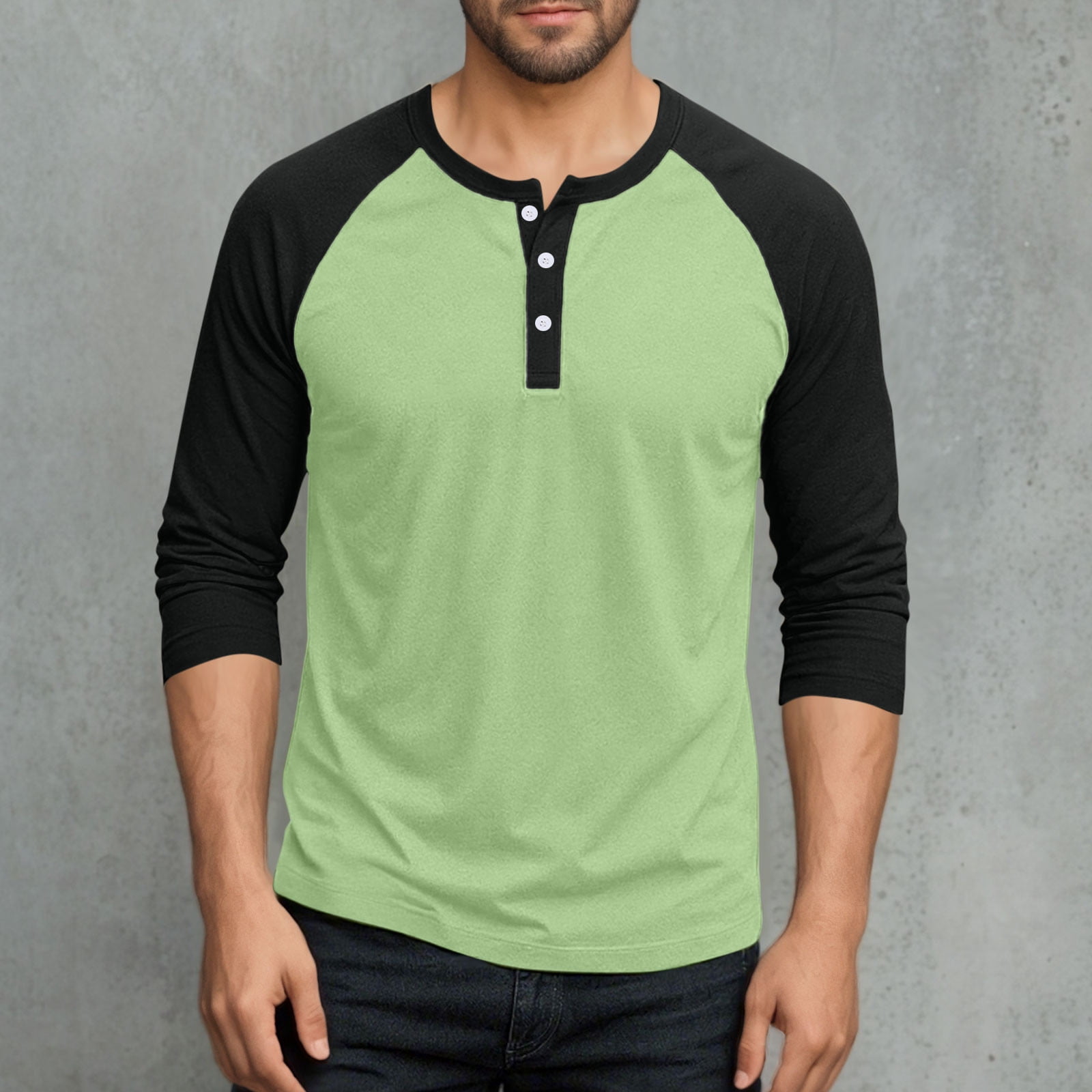 Big & Tall T Shirts for Men Plus Size M-5X 3/4 Sleeve Tshirts Shirt ...