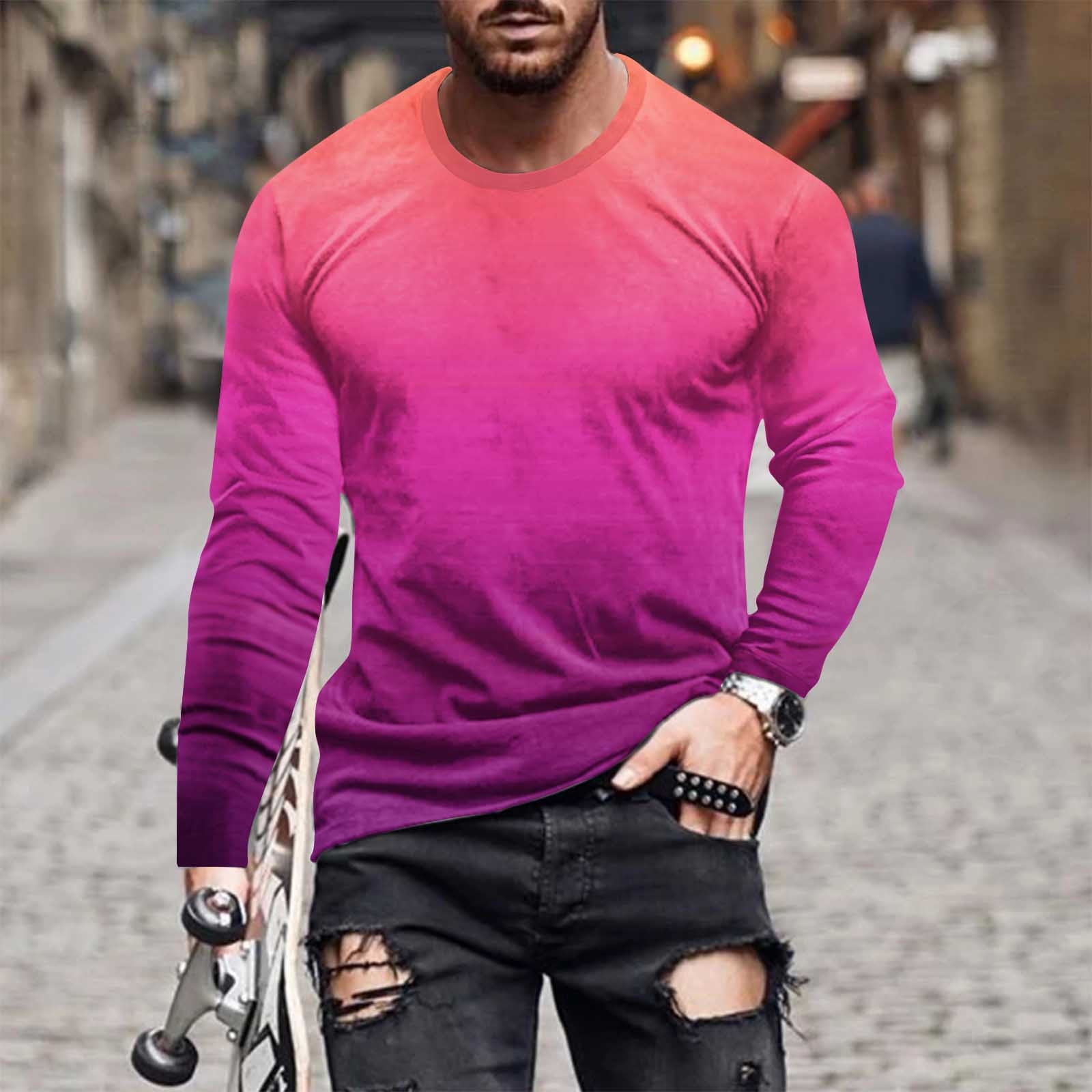 Big & Tall T Shirts for Men Plus Size S-5X Long Sleeve Sweatshirts Mens ...