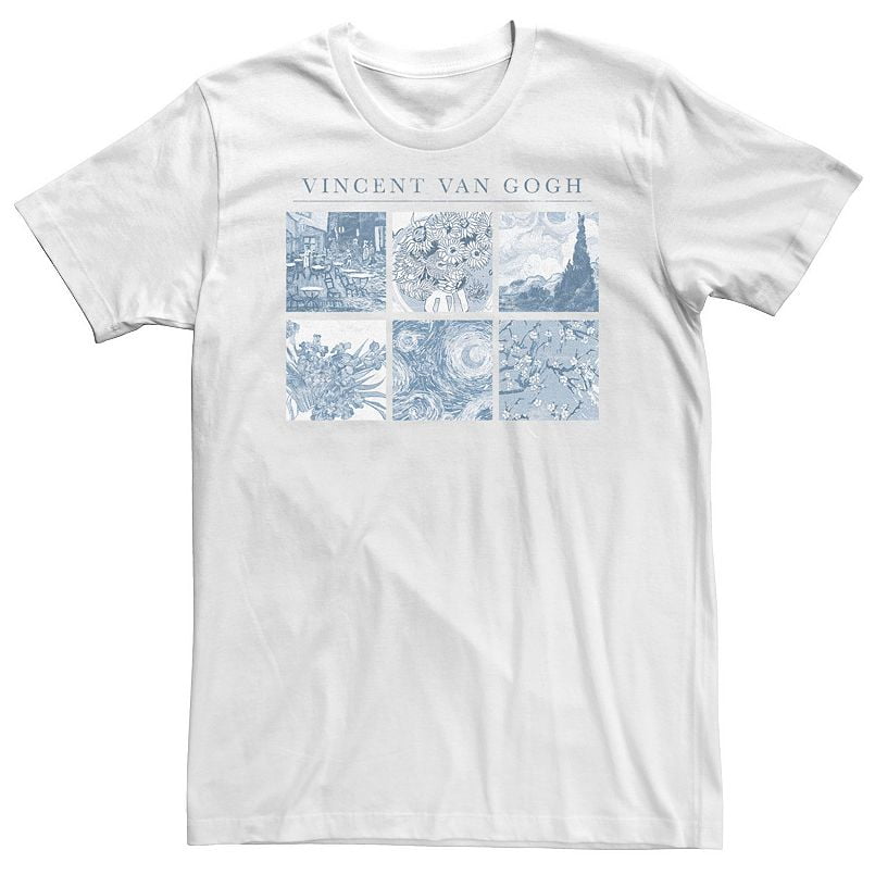 Big & Tall Trendy Vincent Van Gogh Blue Panels Graphic Tee - Walmart.com