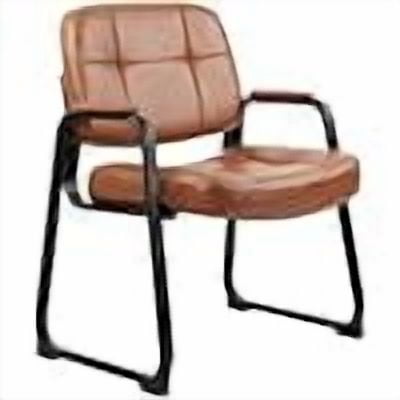Big & Tall Waiting Room Guest Chair with Bonded Leather Padded Arm Rest ...