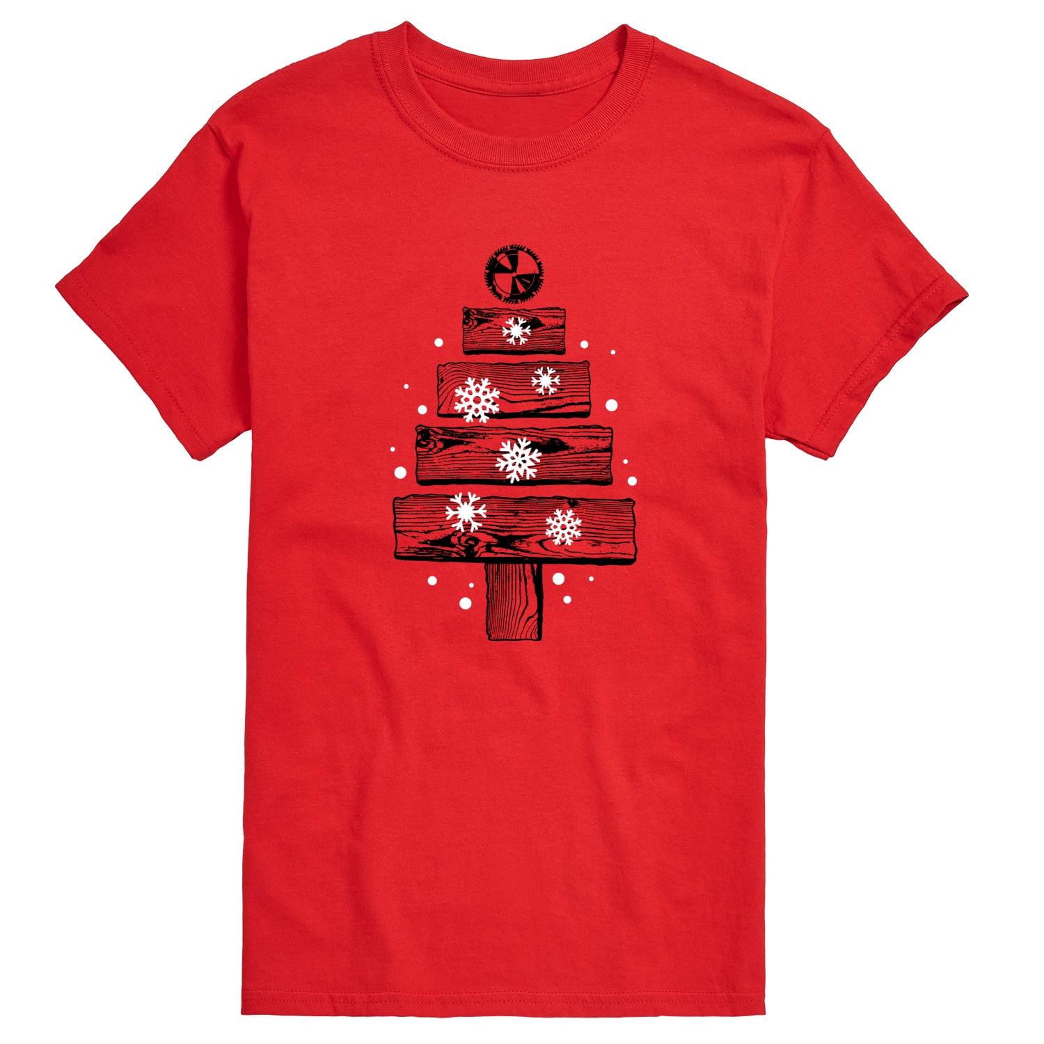 Instant Message - Wood Planks Christmas Tree - Men's Short Sleeve ...