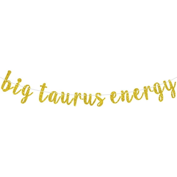 Big Taurus Energy Banner, Happy Birthday Taurus Bunting Sign, 12 ...
