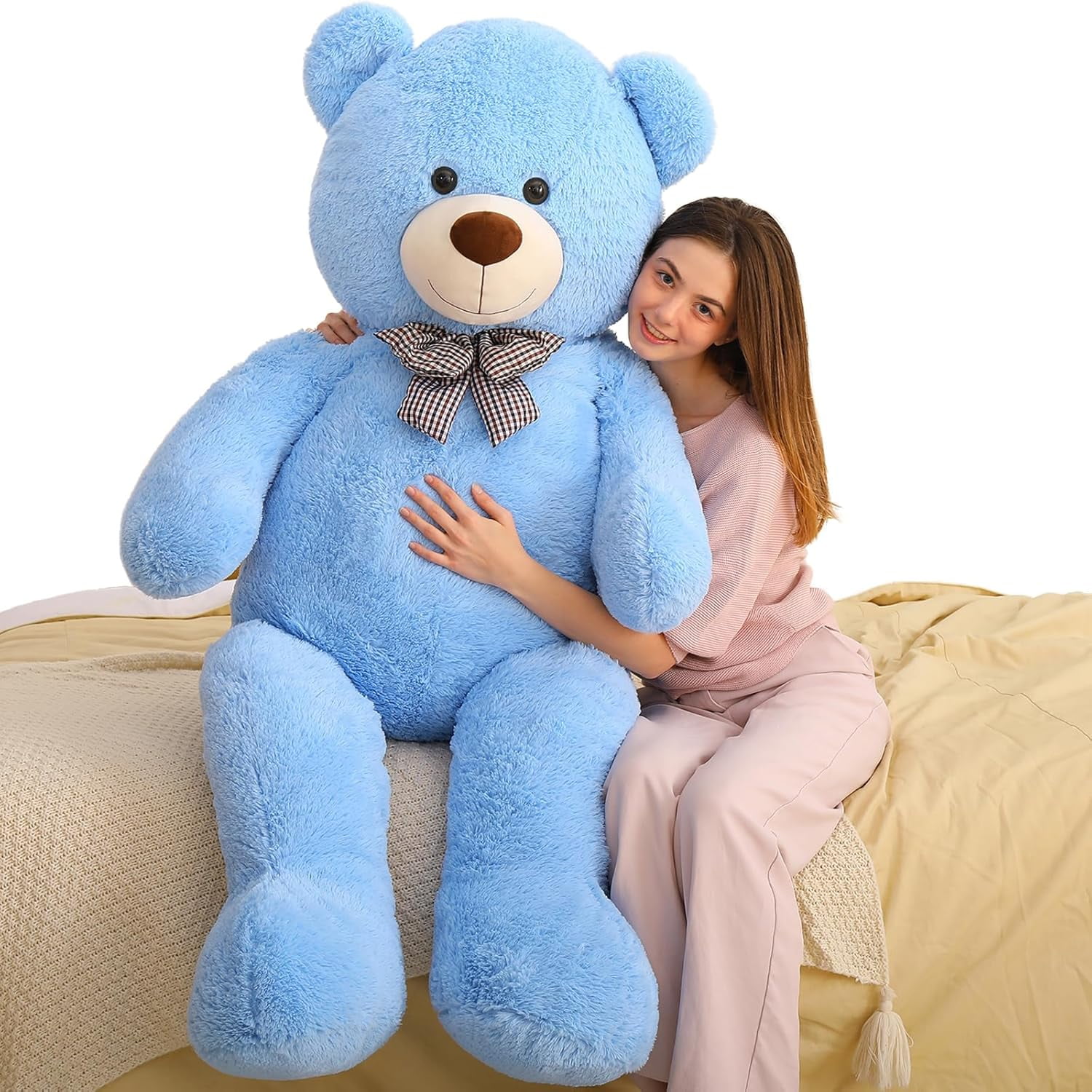 Big Teddy Bear 55 inches Giant Bear Stuffed Animals Large Plushies Life ...
