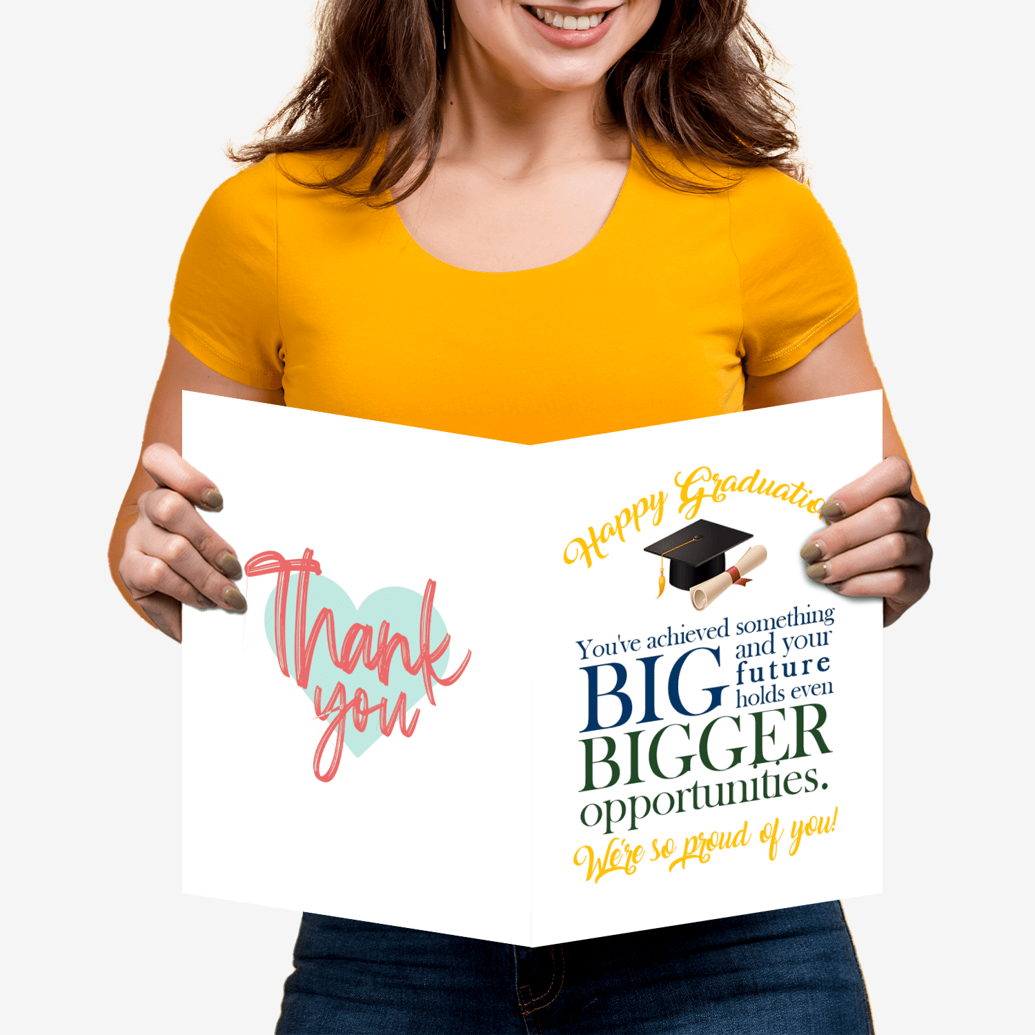 Big Thank You Card with Envelope, 8.5" x 11" Large Jumbo Size Group ...