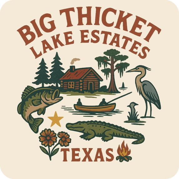 Big Thicket Lake Estates Texas Keepsakes Souvenir Vinyl Sticker ...