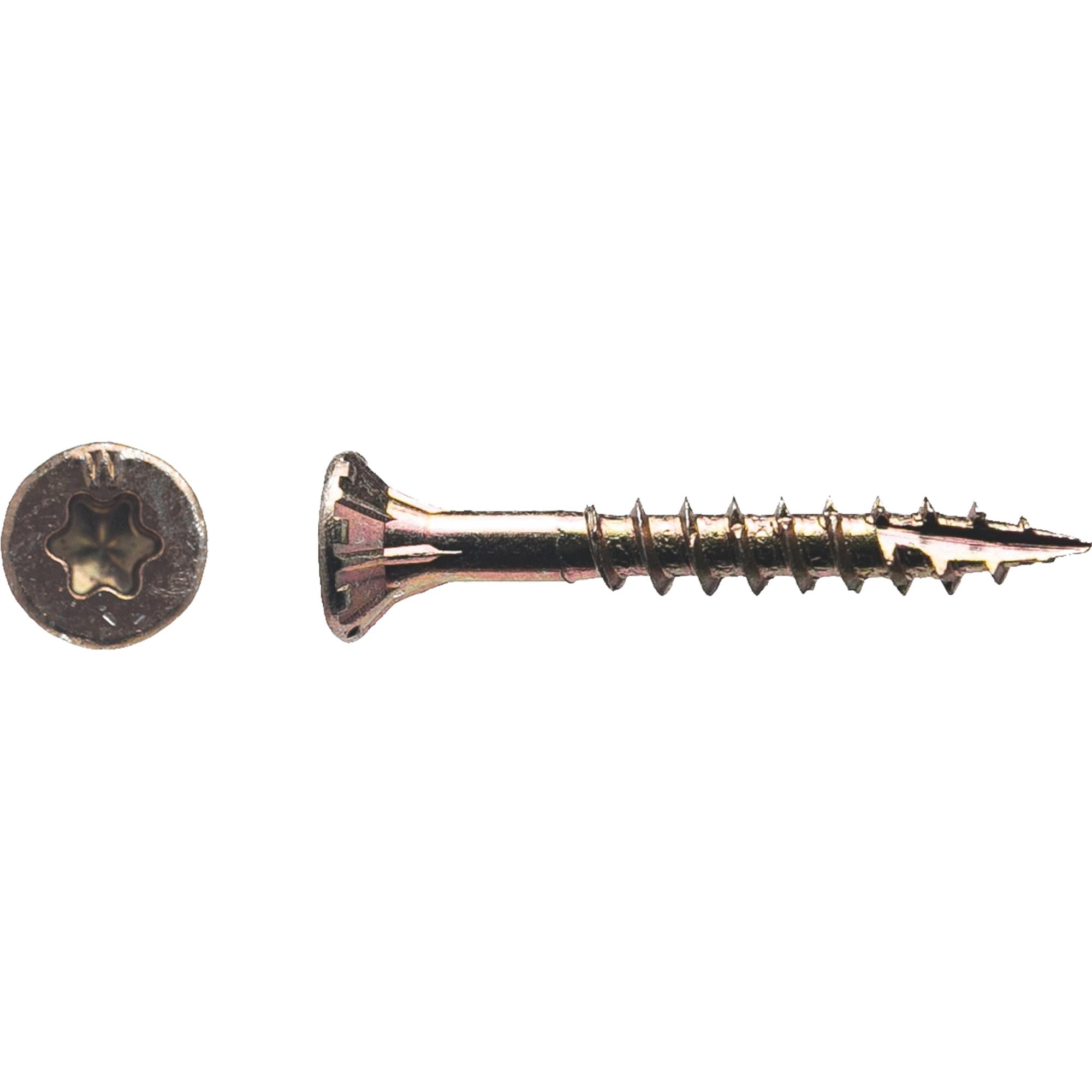 Big Timber #8 x 1-1/4 In. Yellow Zinc Flat Head Wood Screw (231-Count ...